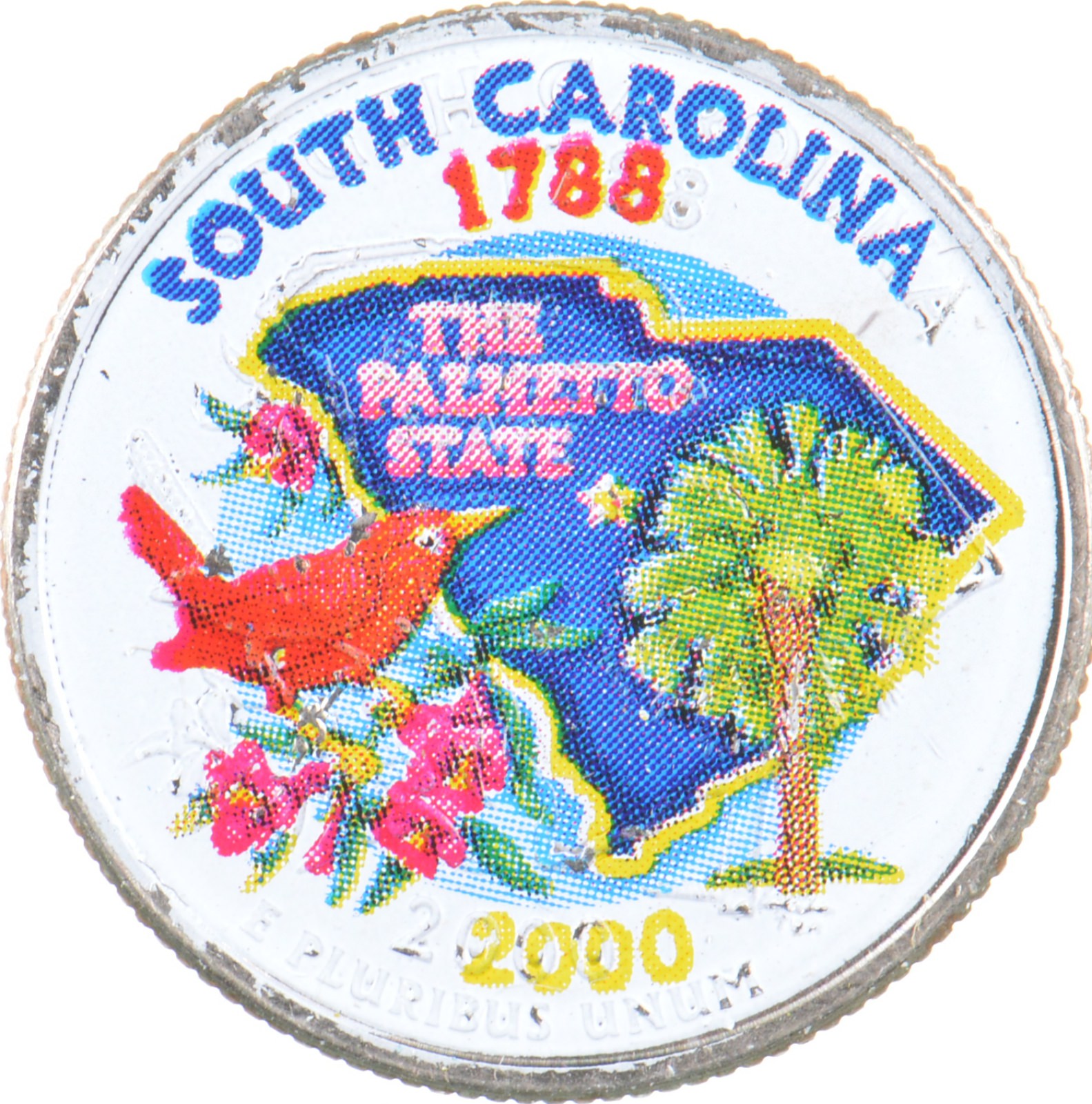 Custom - COLORIZED - 2000-D South Carolina State Quarter - High ...