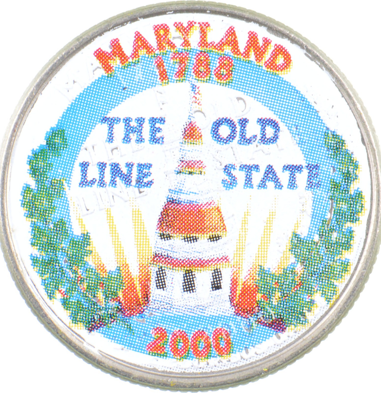Custom - COLORIZED - 2000-P Maryland State Quarter - High Collectible ...