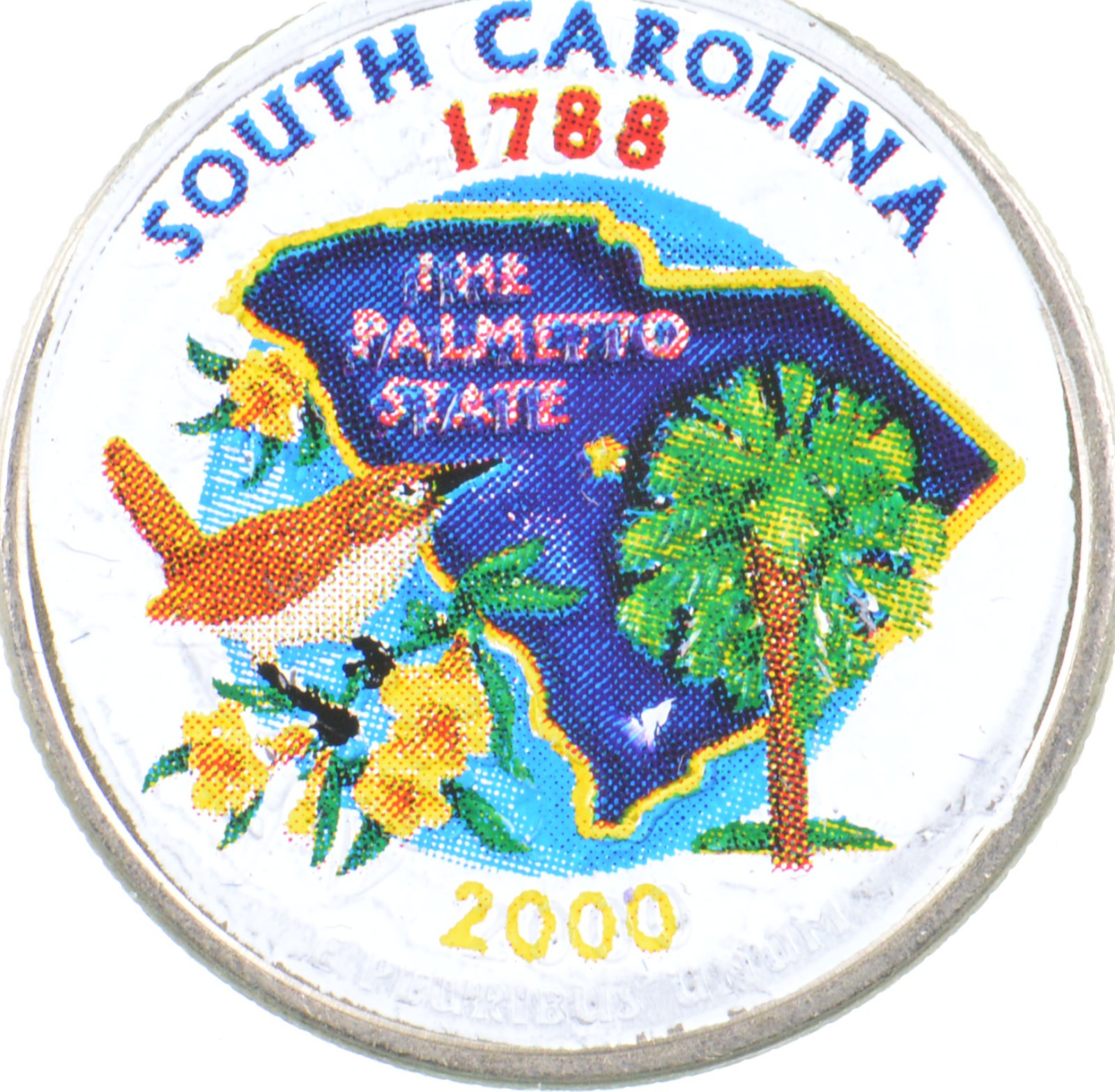 Custom - COLORIZED - 2000-P South Carolina State Quarter - High ...