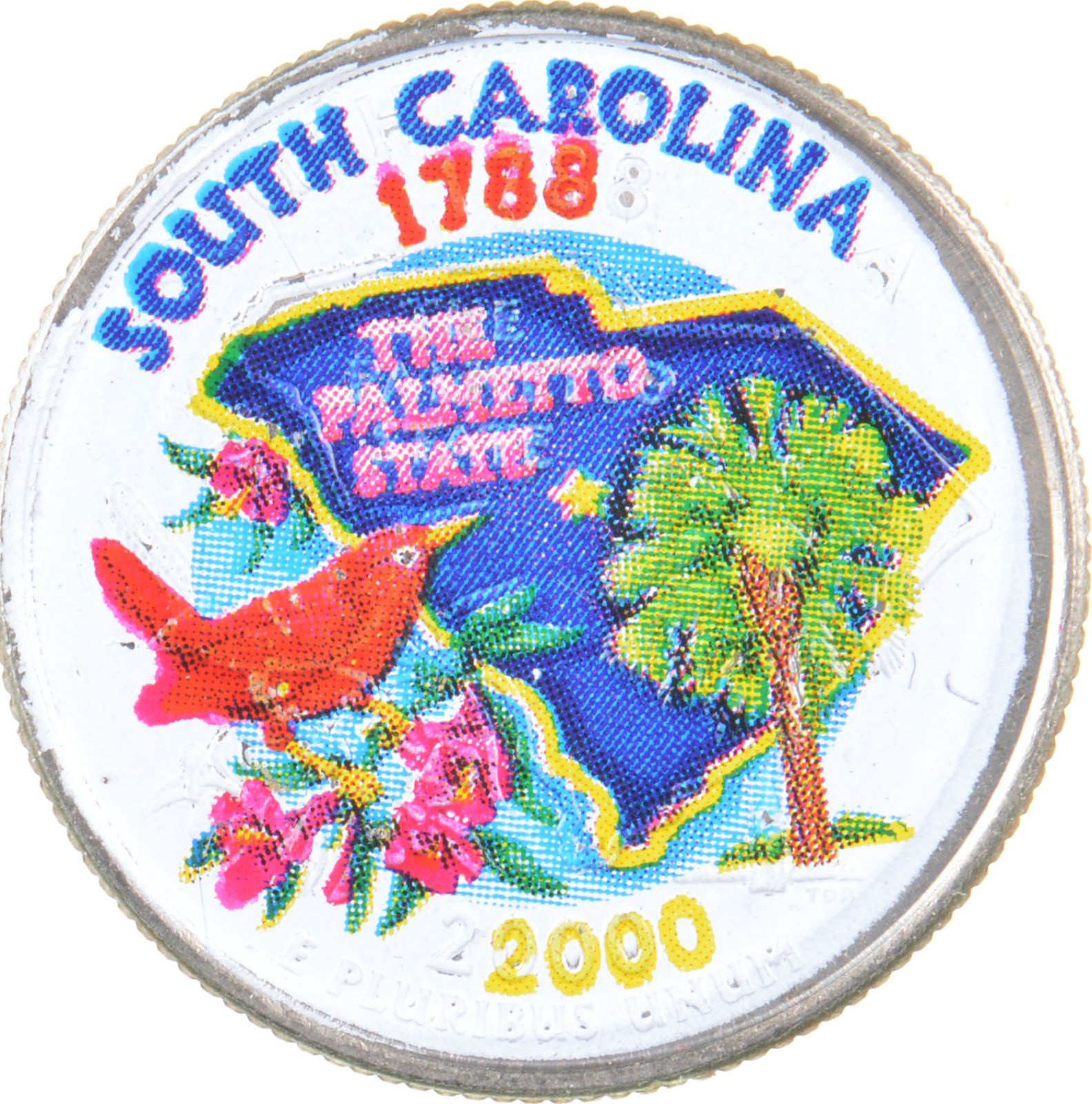 Custom - COLORIZED - 2000-P South Carolina State Quarter - High ...