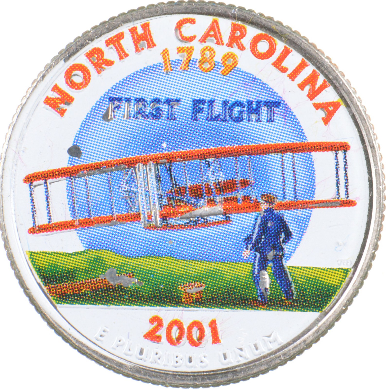 Custom - COLORIZED - 2001-D North Carolina State Quarter - High ...