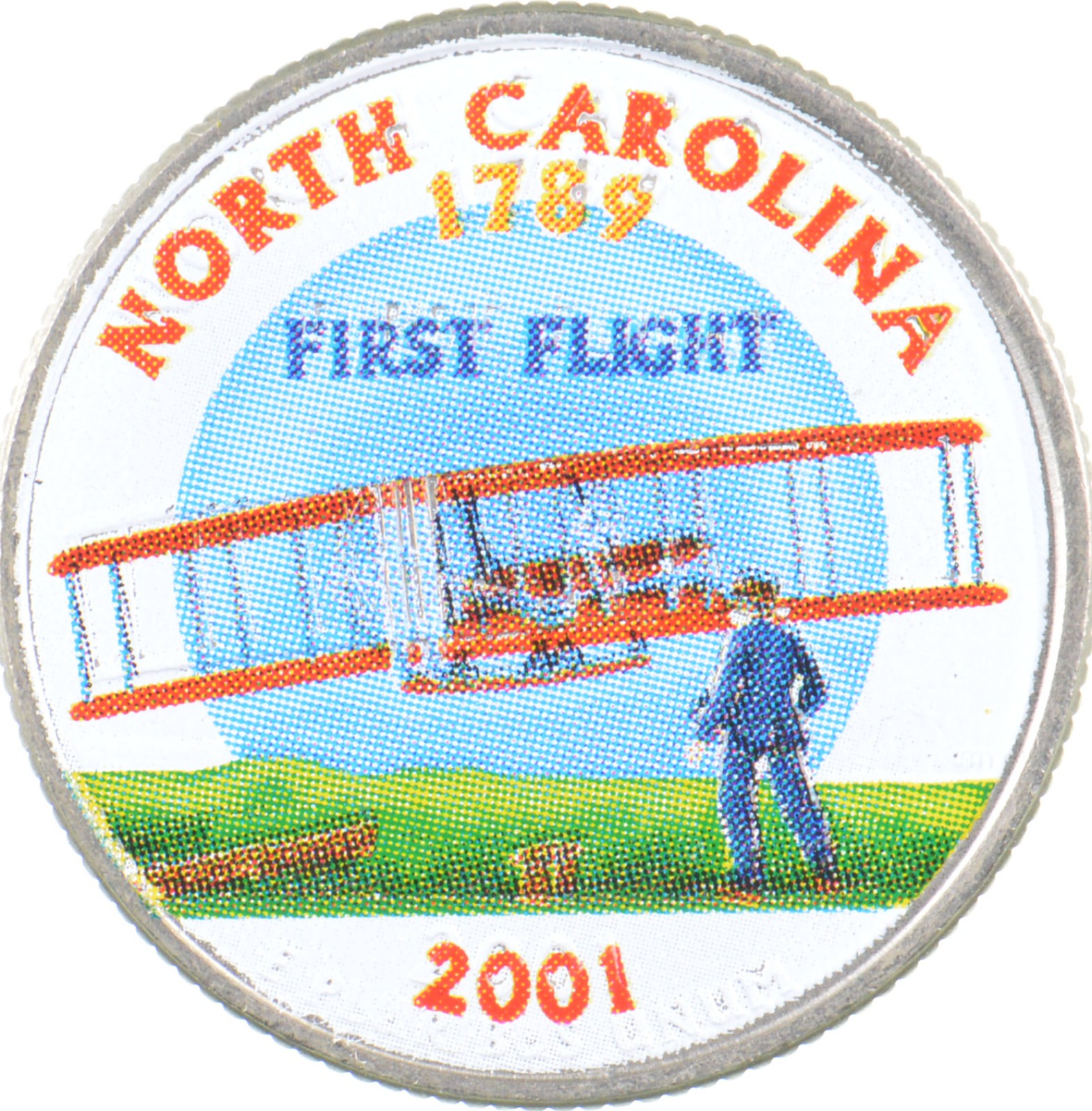 Custom - COLORIZED - 2001-D North Carolina State Quarter - High ...