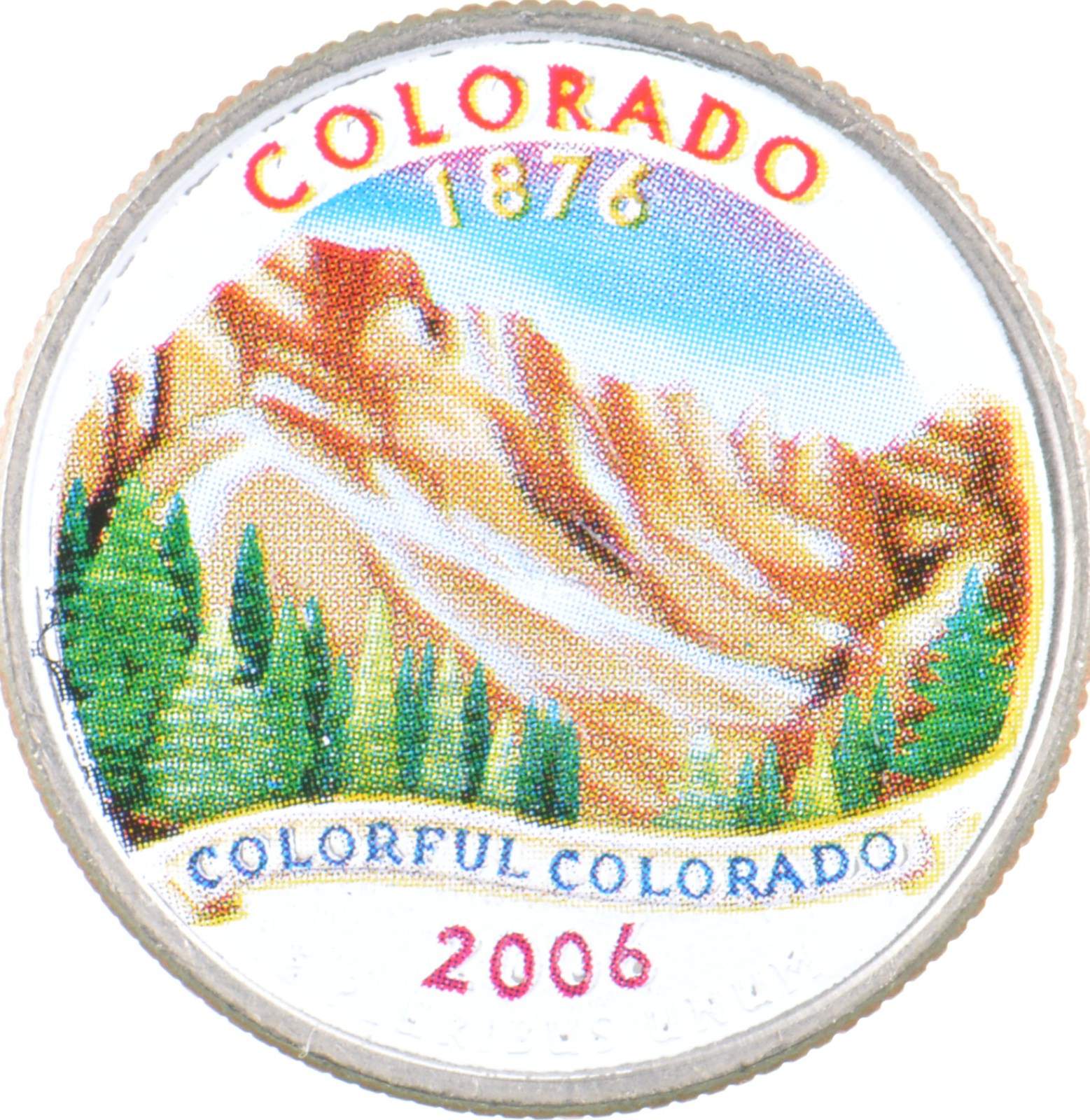 Custom - COLORIZED - 2006-D Colorado State Quarter - High Collectible ...