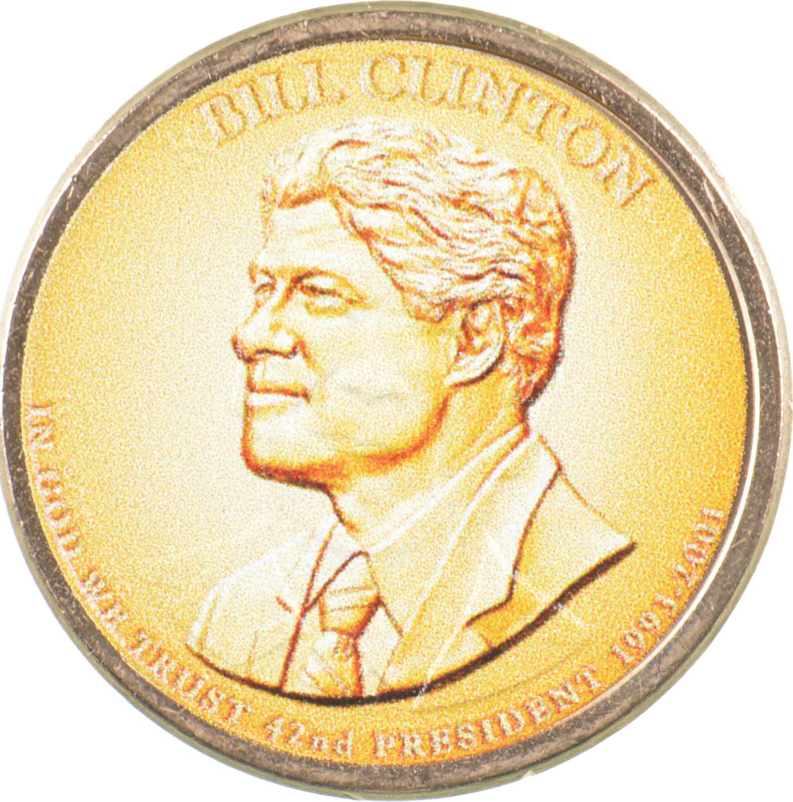Custom - COLORIZED - Bill Clinton Presidential Dollar - High ...