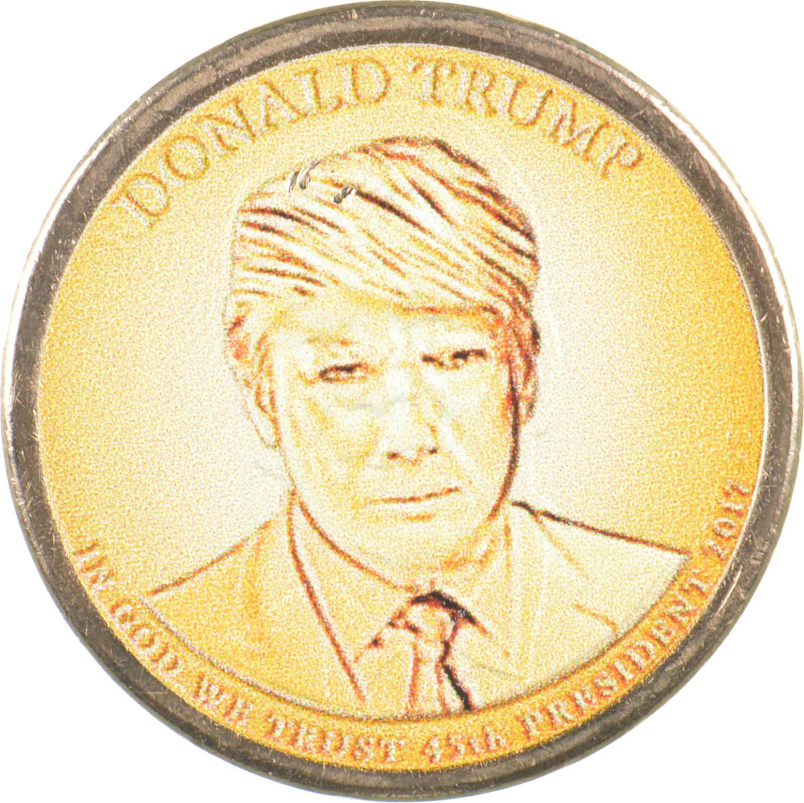 Custom - COLORIZED - Donald Trump Presidential Dollar - High ...