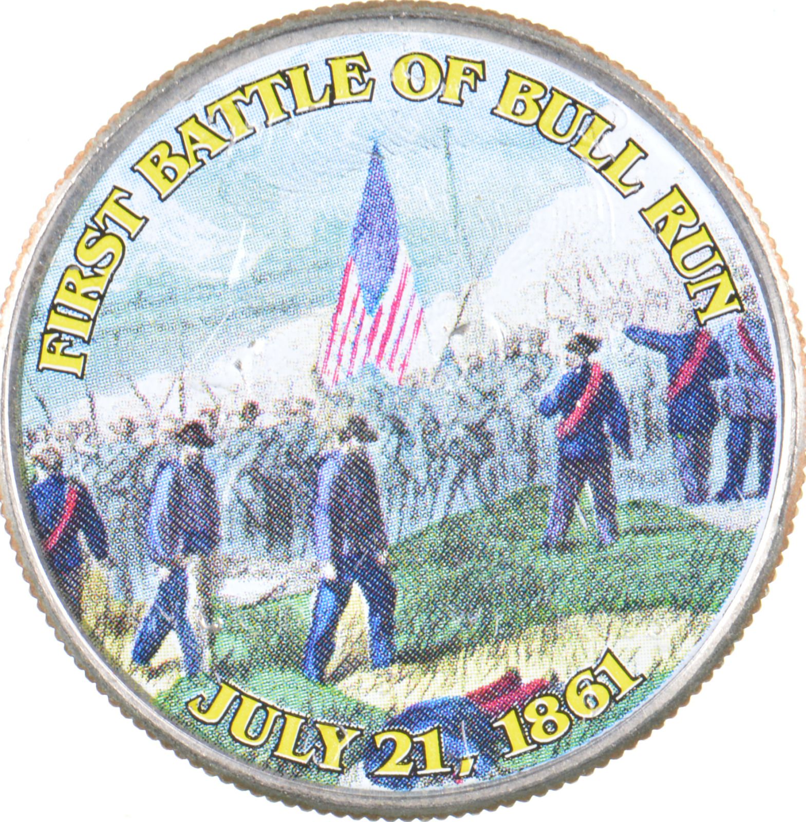 Custom - COLORIZED - Kennedy Half Dollar - Battle Of Bull Run - High ...