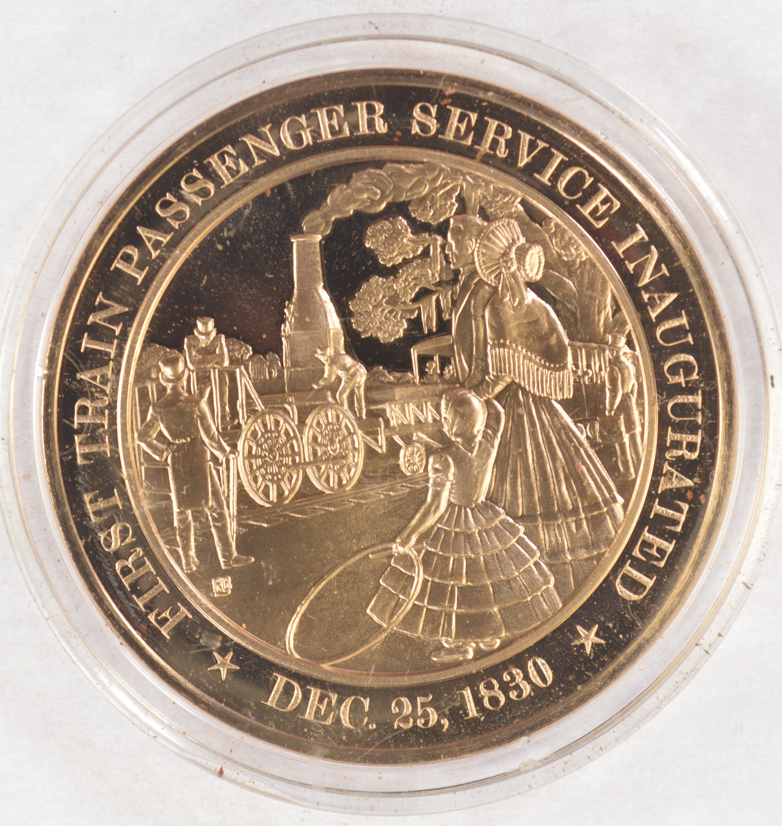 Dec. 25, 1830 First Train Passenger Service Inaugurated - Bronze ...