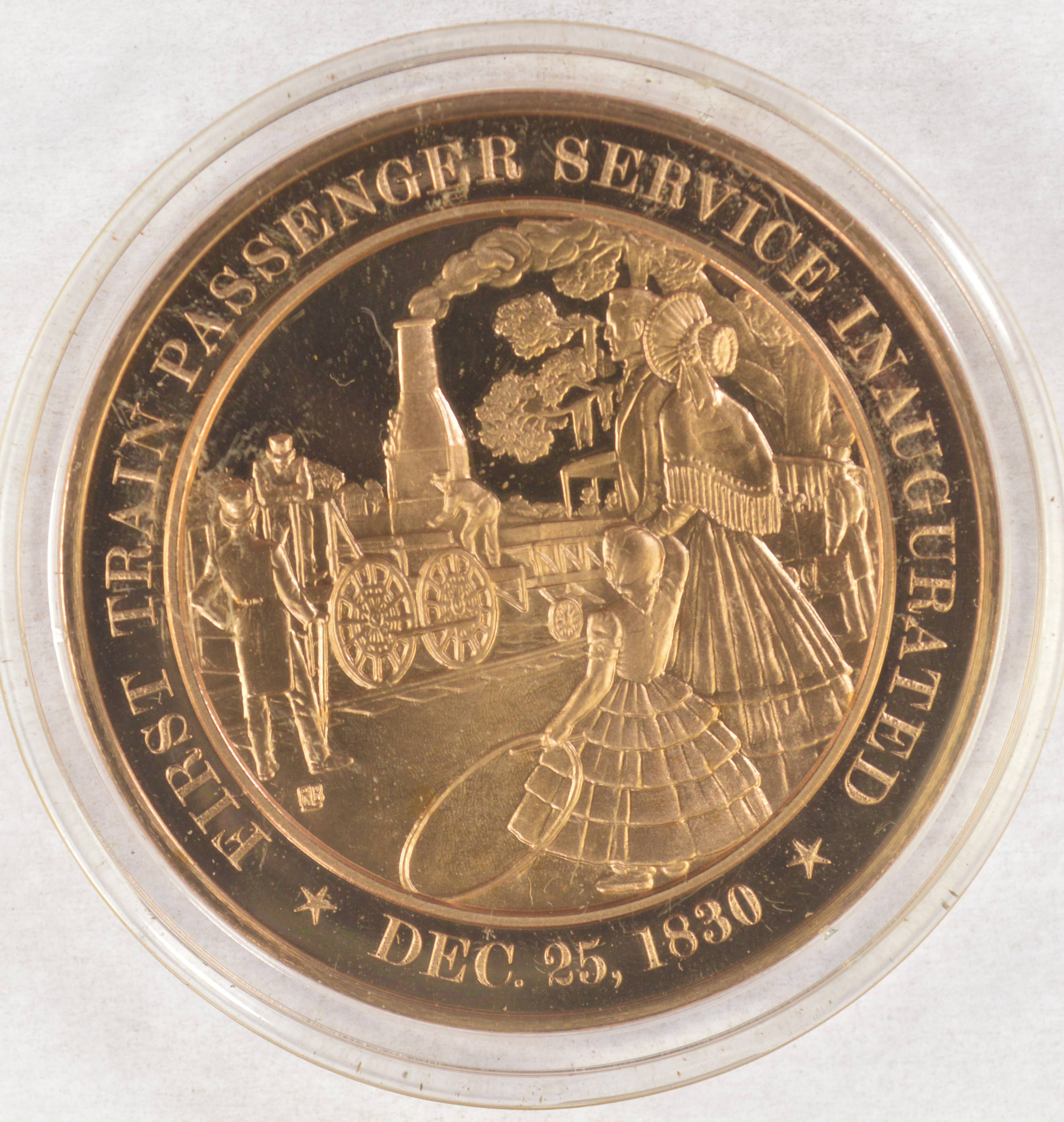 Dec. 25, 1830 First Train Passenger Service Inaugurated - Bronze ...