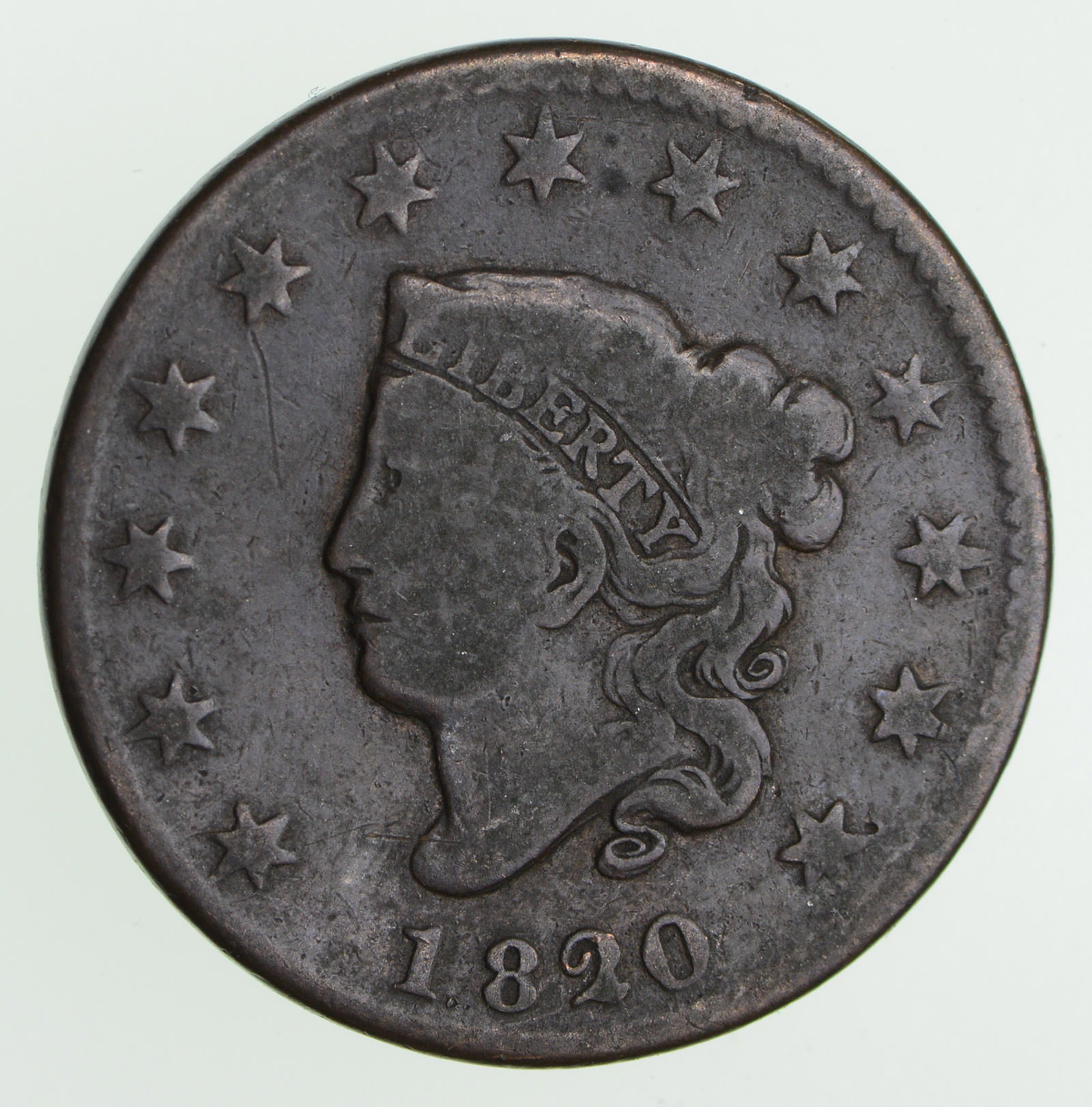 EARLY - 1820 - Liberty Head United States LARGE CENT - TOUGH Coin ...