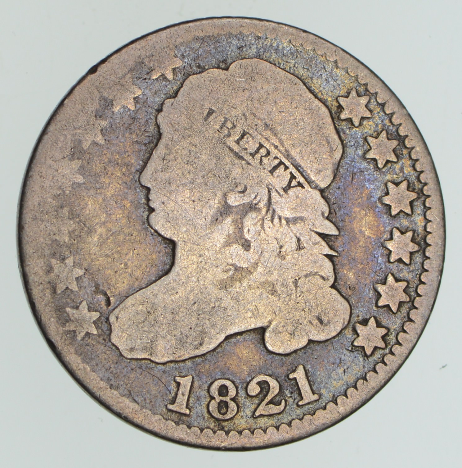 EARLY - 1821 - Capped Bust Dime - Eagle Reverse - TOUGH - US Type Coin ...