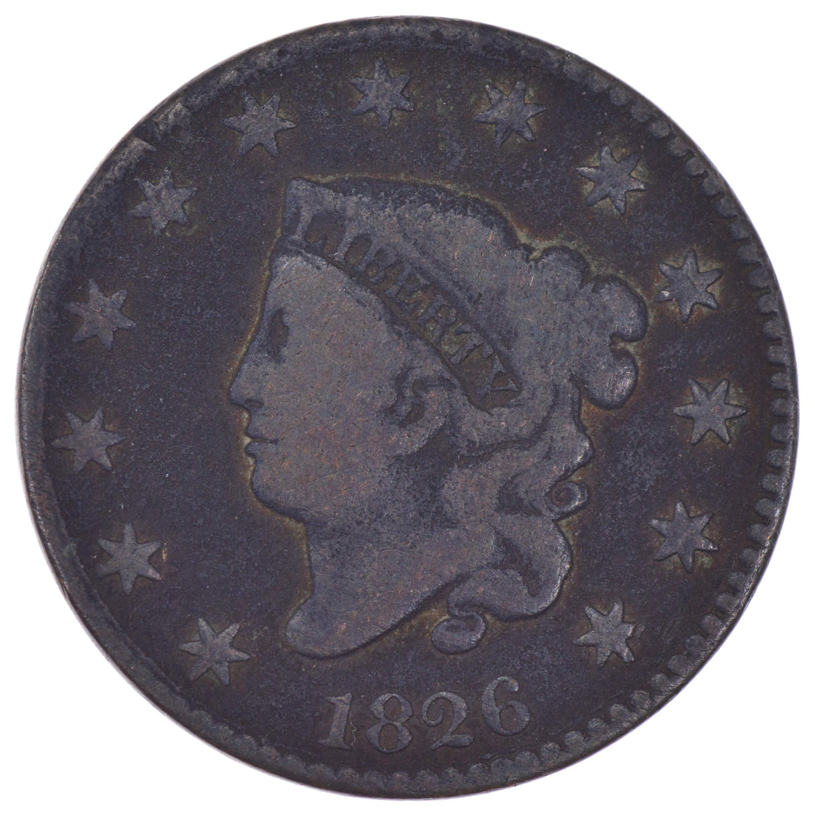 EARLY - 1826 - Liberty Head United States LARGE CENT - TOUGH Coin ...