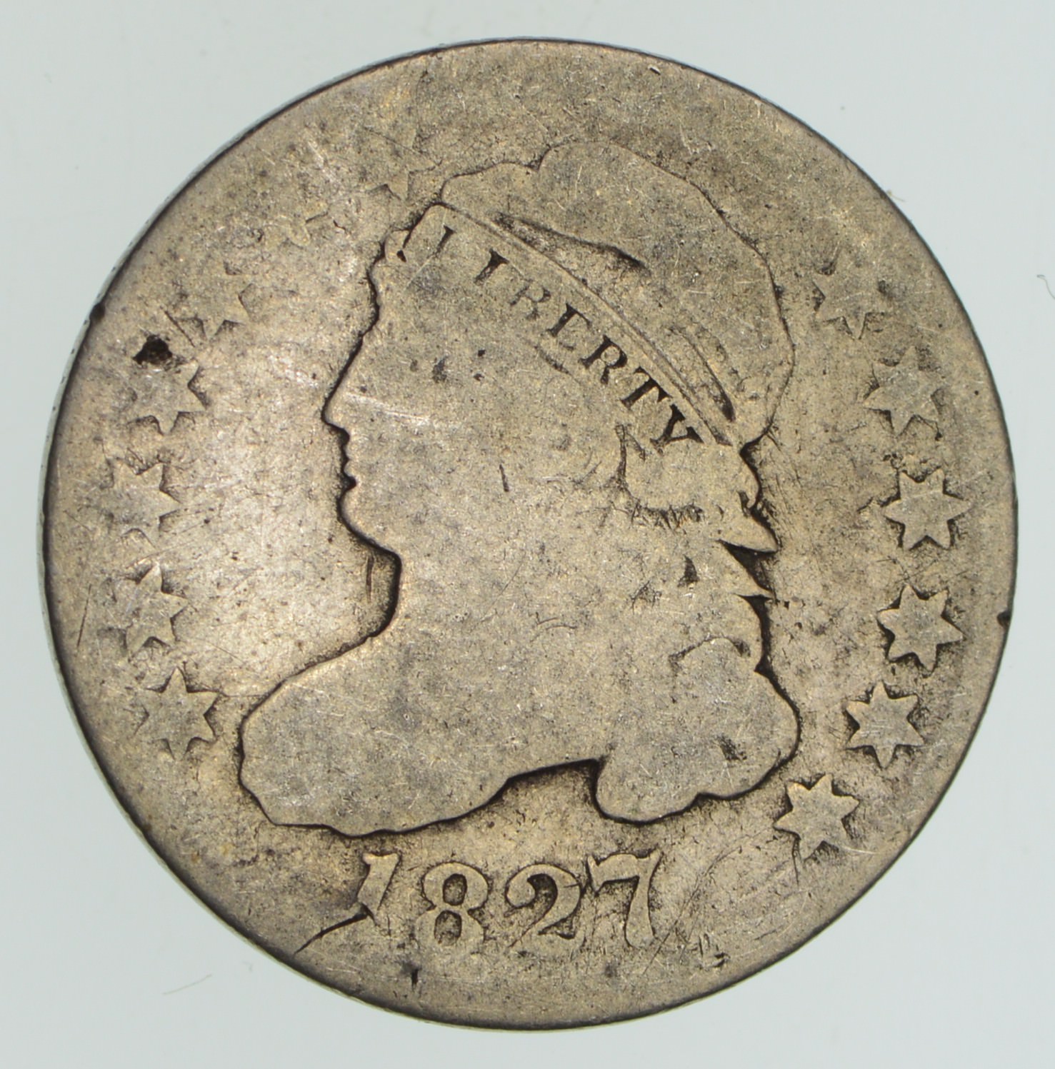 EARLY - 1827 - Capped Bust Dime - Eagle Reverse - TOUGH - US Type Coin ...