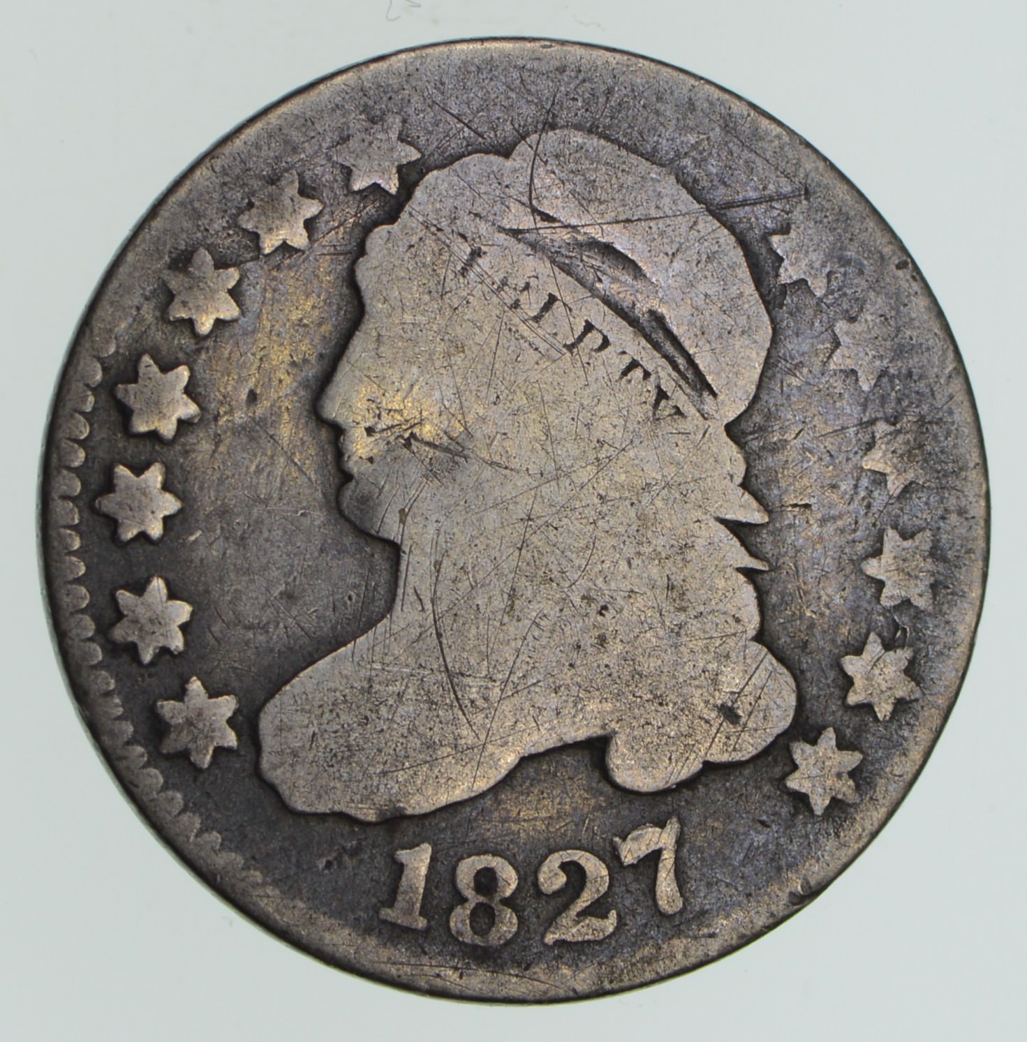 EARLY - 1827 - Capped Bust Dime - Eagle Reverse - TOUGH - US Type Coin ...