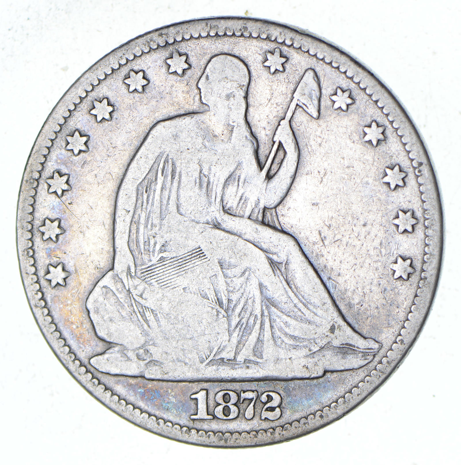 Early - 1872 Seated Liberty Half Dollar - Rare Type US Coin Silver 90% | Property Room
