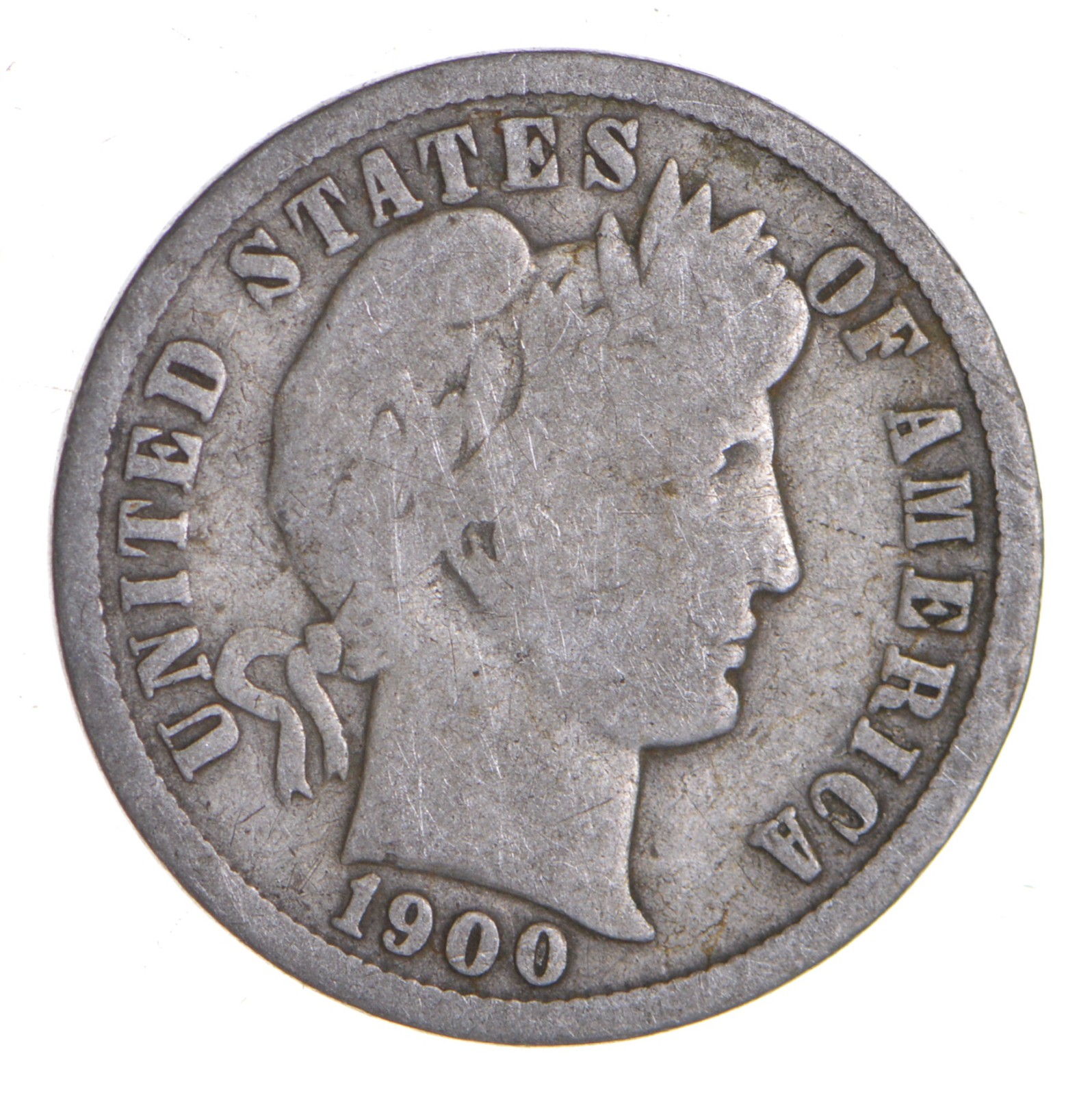 Early - 1900 Barber Silver Dime 90% Silver - US Coin - Minted in ...
