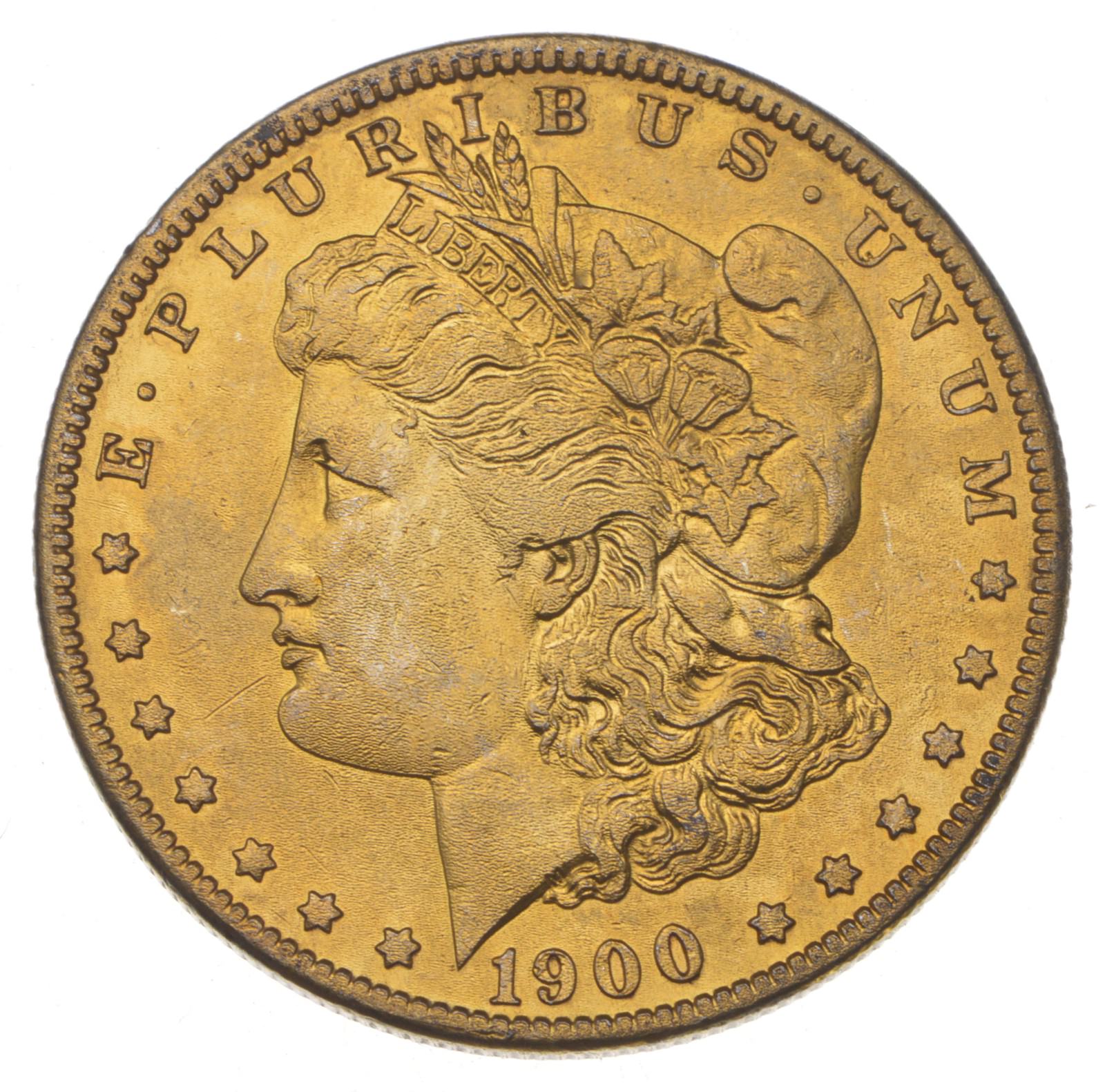 Early 1900 O Morgan Silver Dollar Gold Plated 90 US Coin Early 1900 O Morgan Silver Dollar Gold Plated 90 US Coin