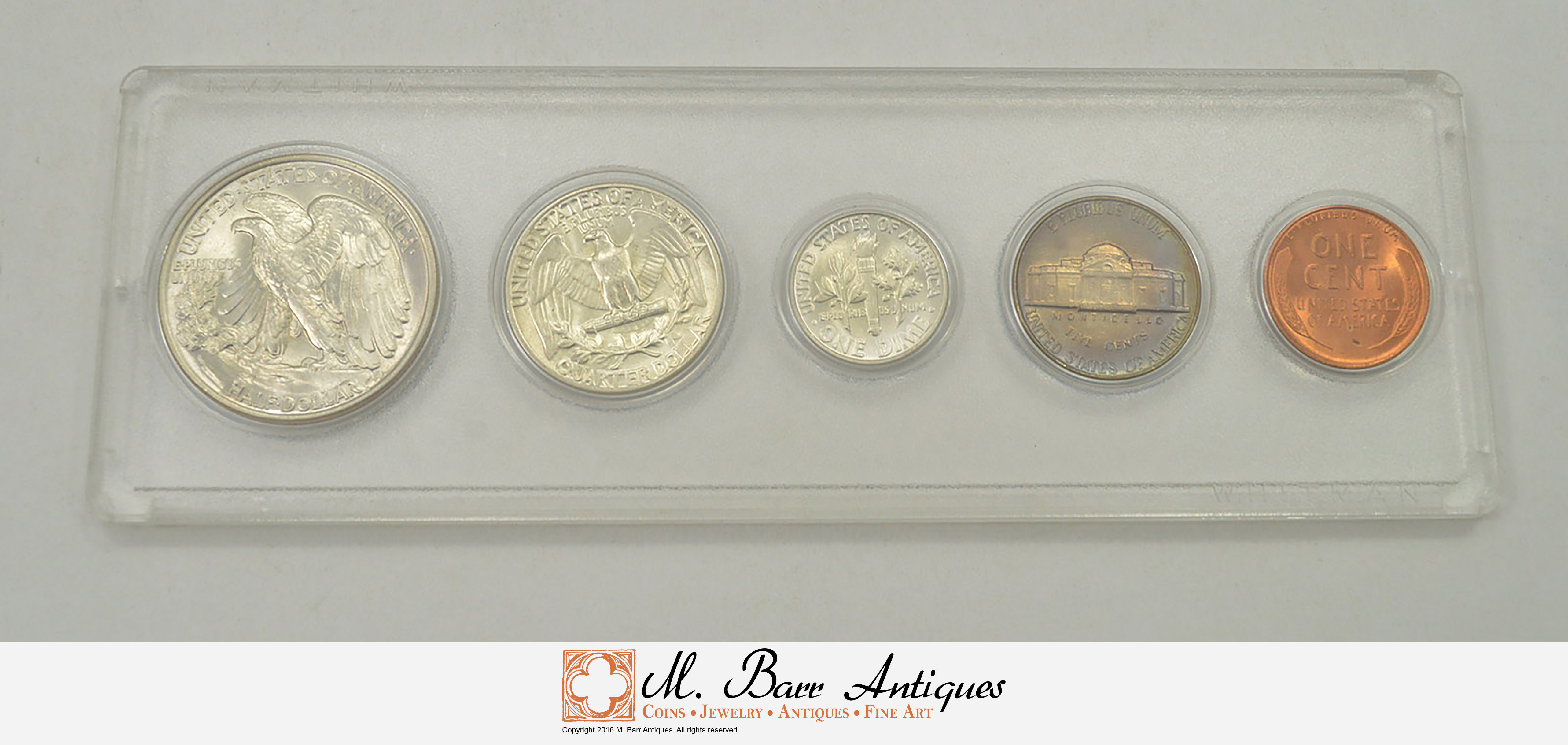 Early 1947 5 Coin - PROOF SET - Nice Holder - Better! | Property Room