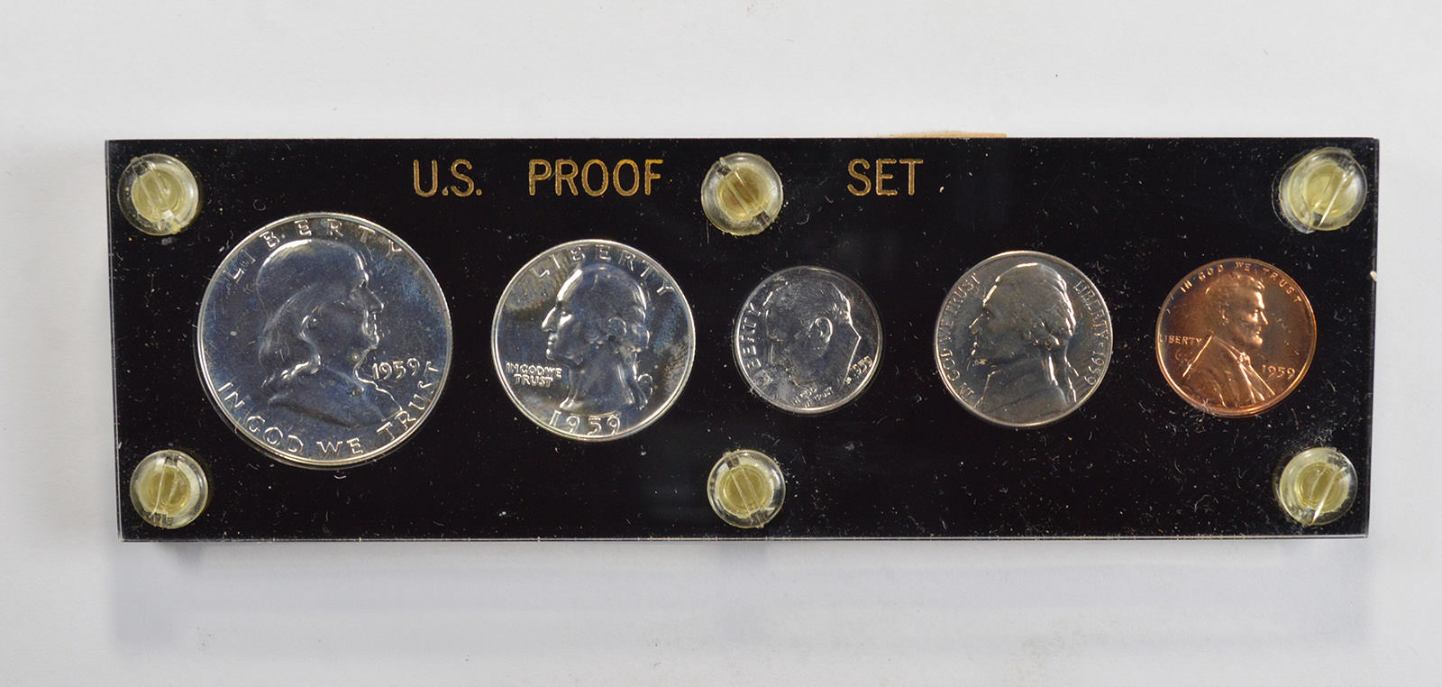 Early 1959 5 Coin - PROOF SET - Nice Holder - Better! | Property Room