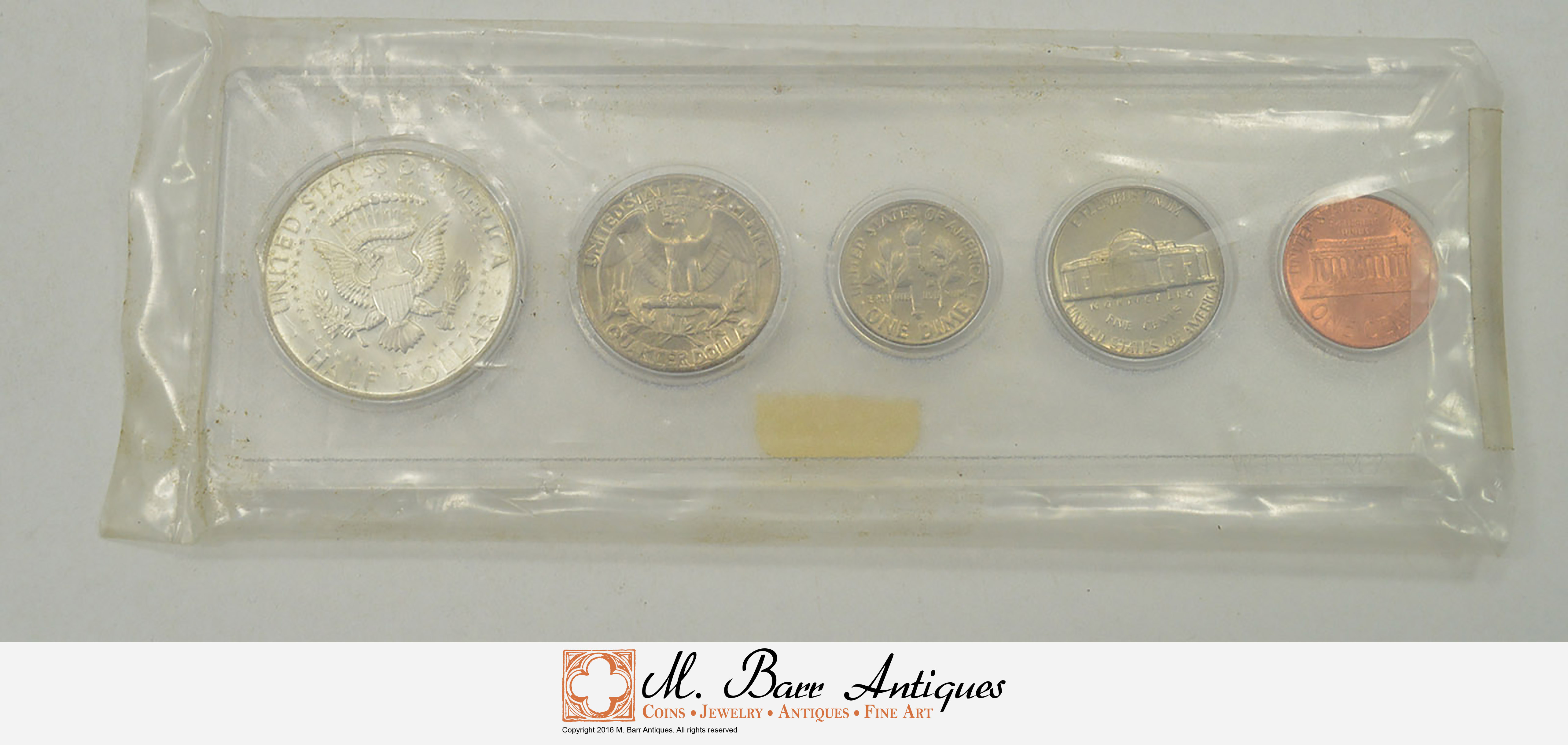 Early 1965 5 Coin - PROOF SET - Nice Holder - Better! | Property Room