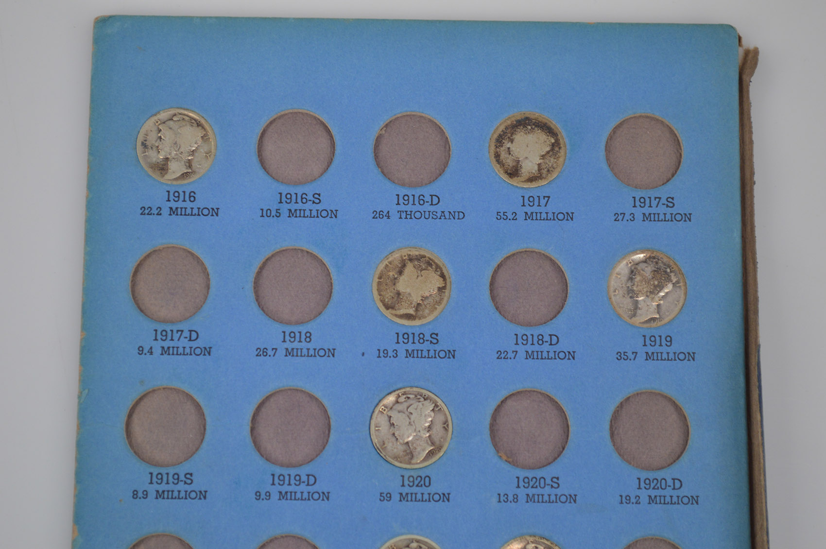 Early Dates - Mercury Silver Dime Collection - All Different Dates ...
