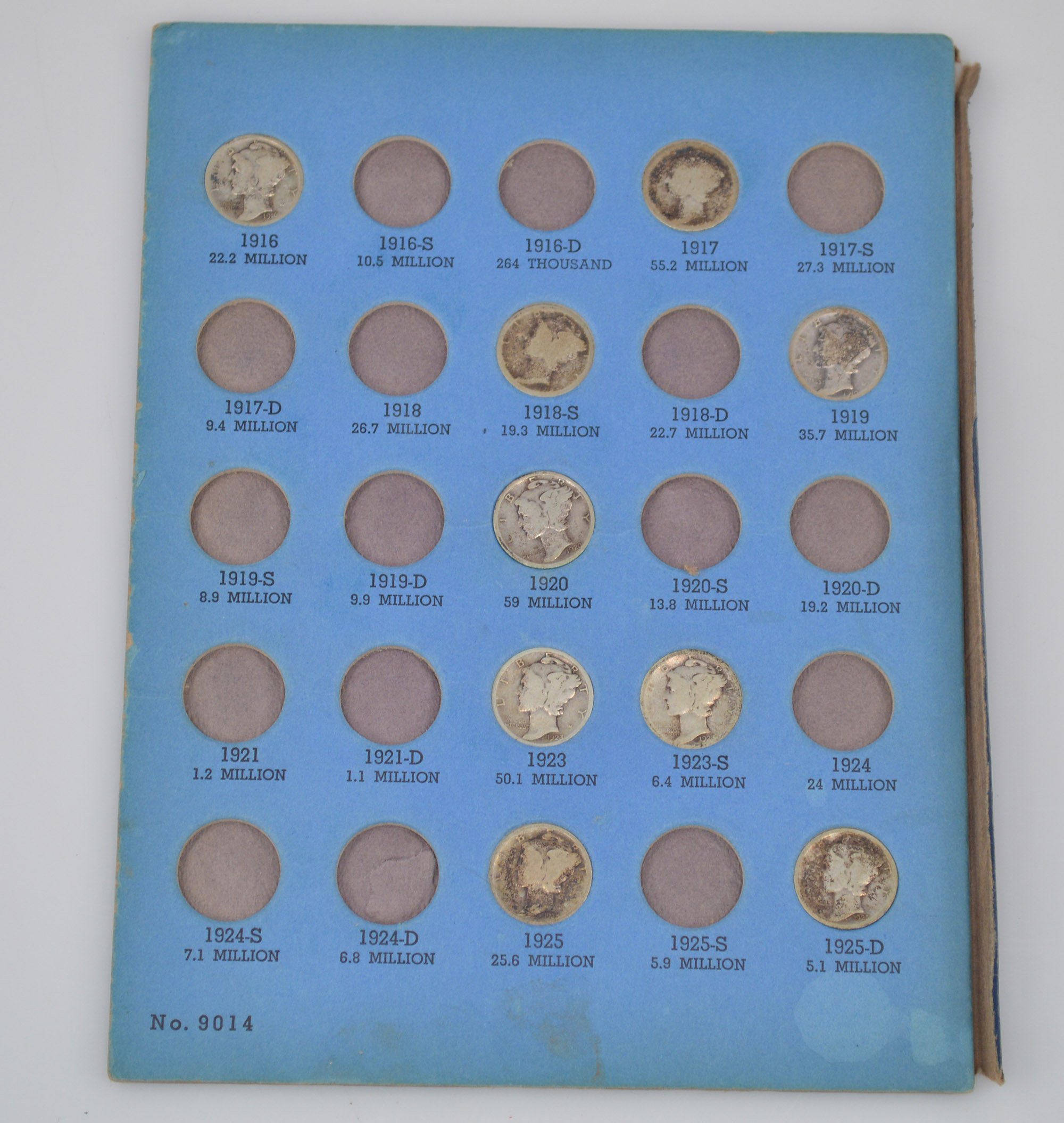 Early Dates - Mercury Silver Dime Collection - All Different Dates ...