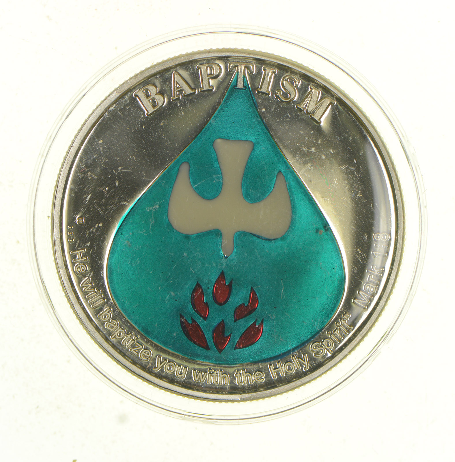 Enamel 1 Oz Silver Round * Baptism * Engraveable .999 Fine Holiday ...