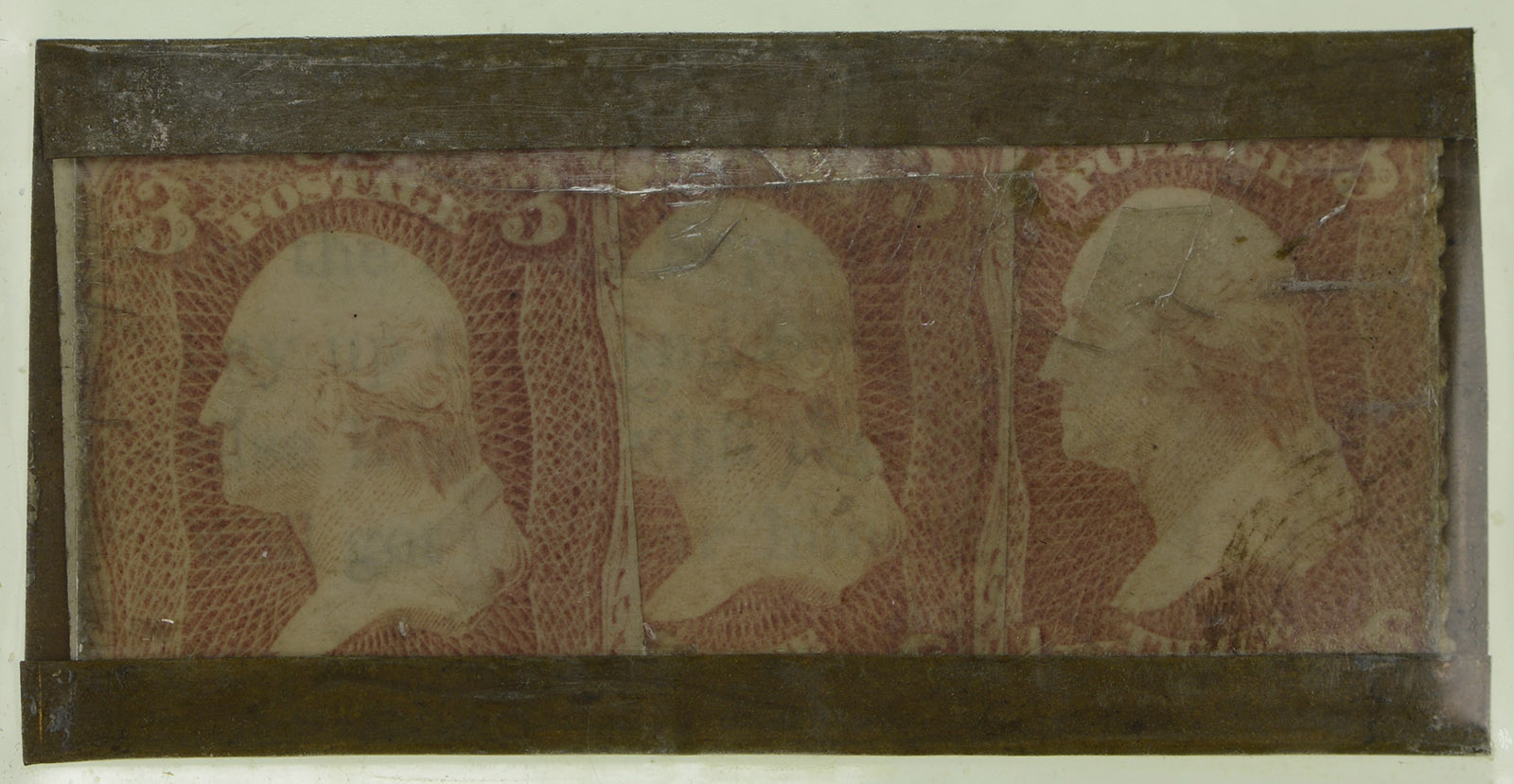 Encased Postage 1860's Three (3) $0.03 3 Cent Washington Stamps ...