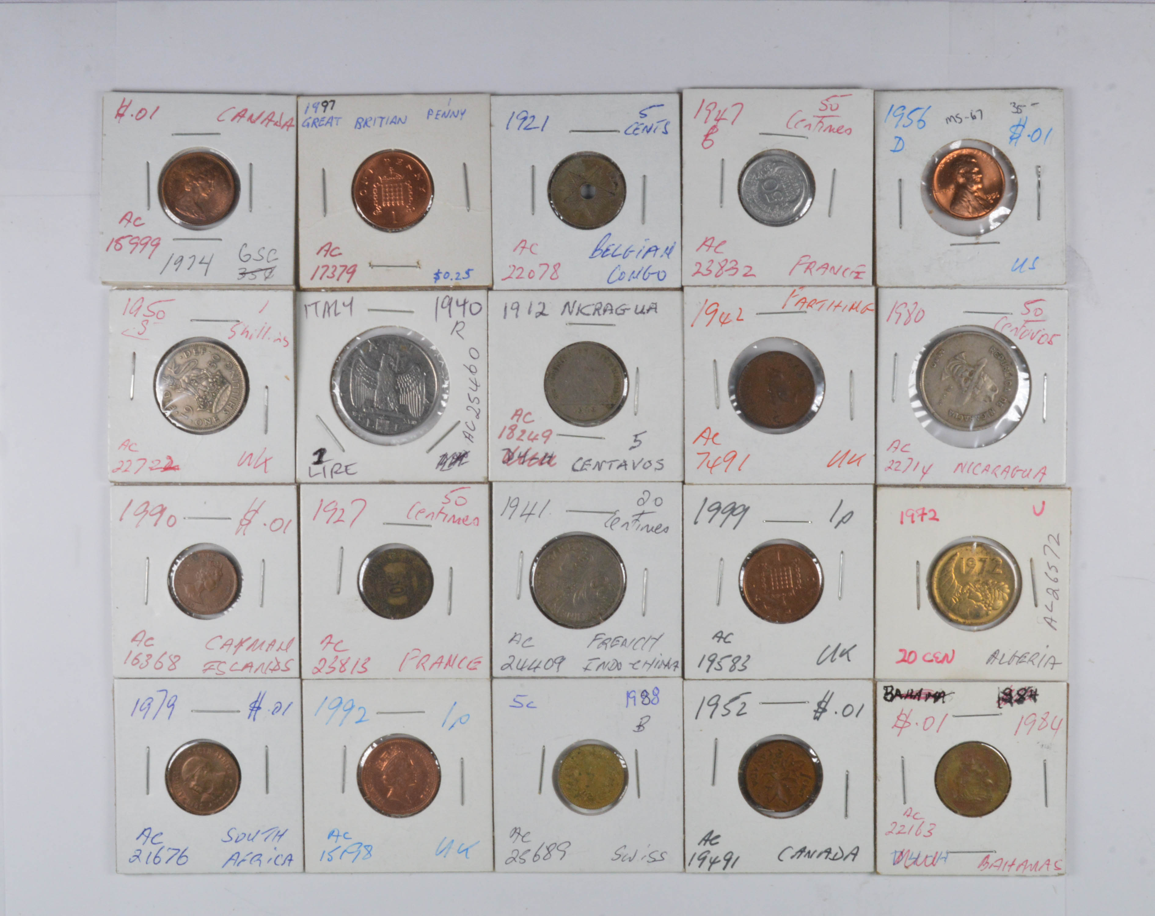 Entire Collection of 2x2 WORLD Coin Lot - You get it ALL - Fantastic ...