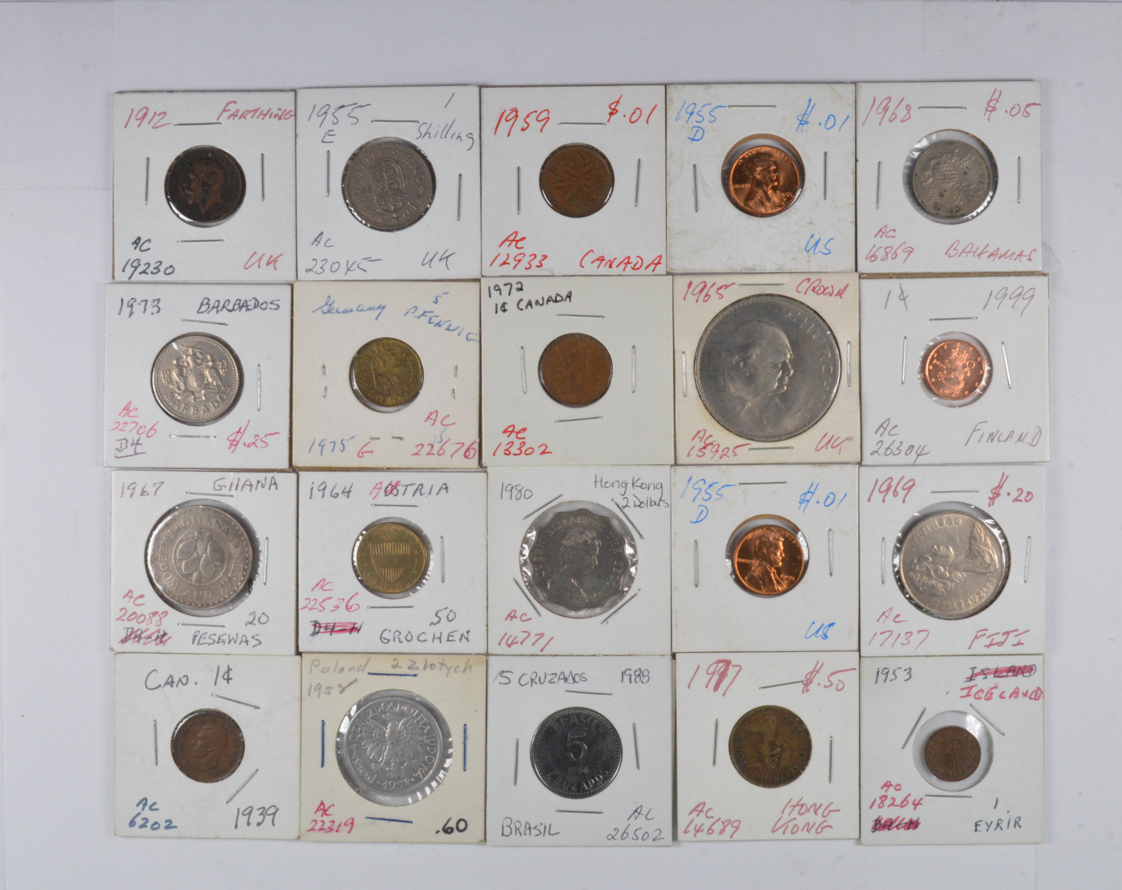 Entire Collection of 2x2 WORLD Coin Lot - You get it ALL - Fantastic ...
