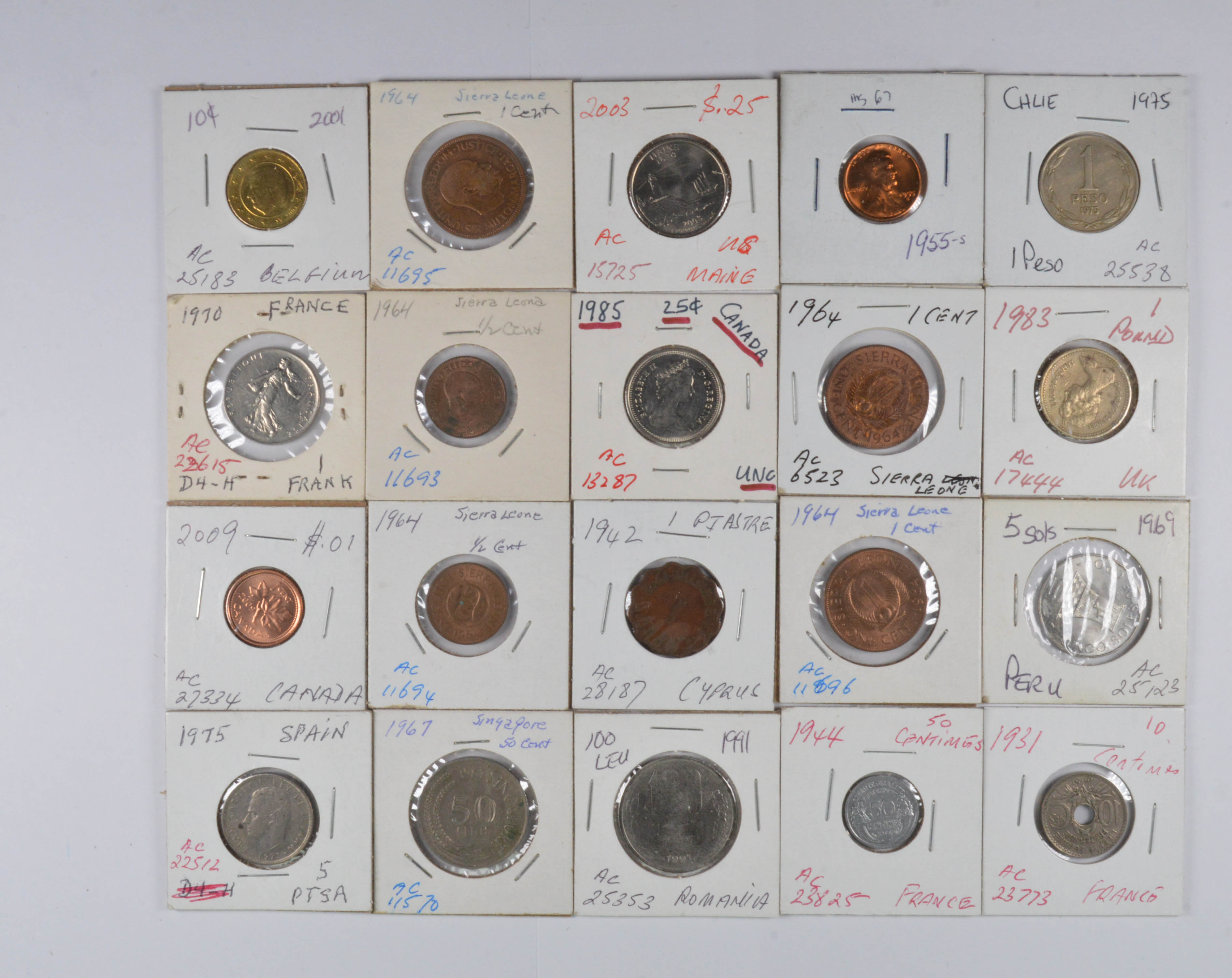 Entire Collection of 2x2 WORLD Coin Lot - You get it ALL - Fantastic ...