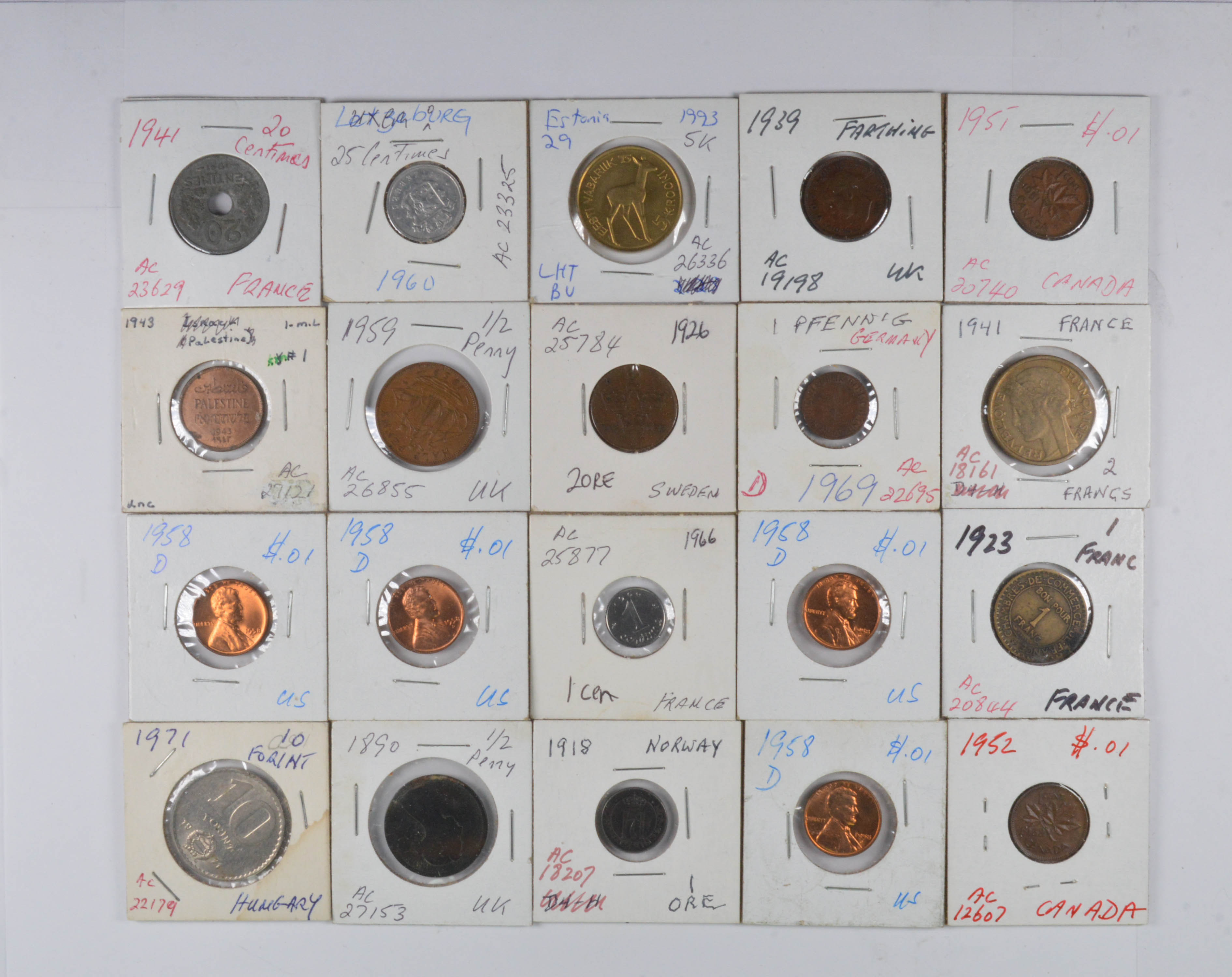 Entire Collection of 2x2 WORLD Coin Lot - You get it ALL - Fantastic ...