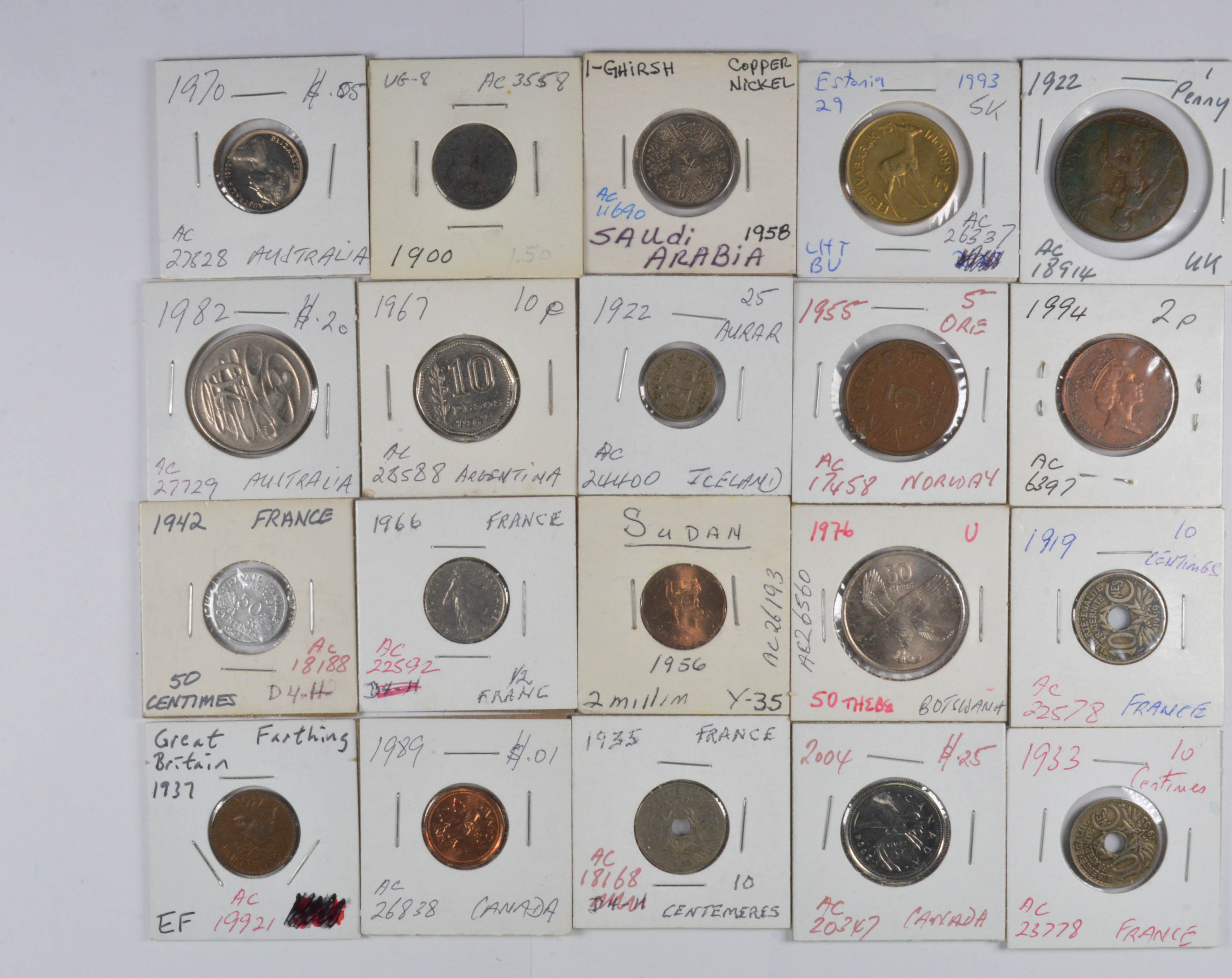 Entire Collection of 2x2 WORLD Coin Lot - You get it ALL - Fantastic ...