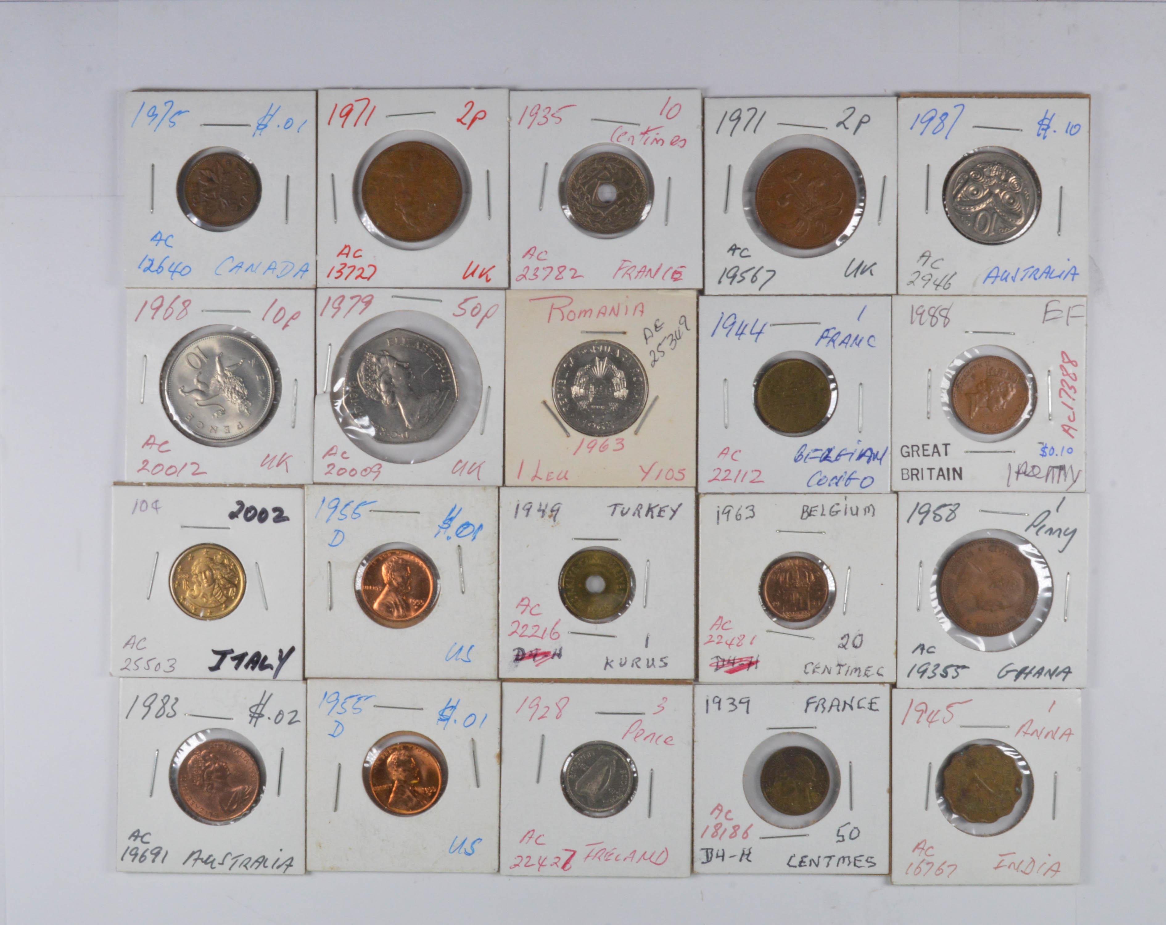 Entire Collection of 2x2 WORLD Coin Lot - You get it ALL - Fantastic ...