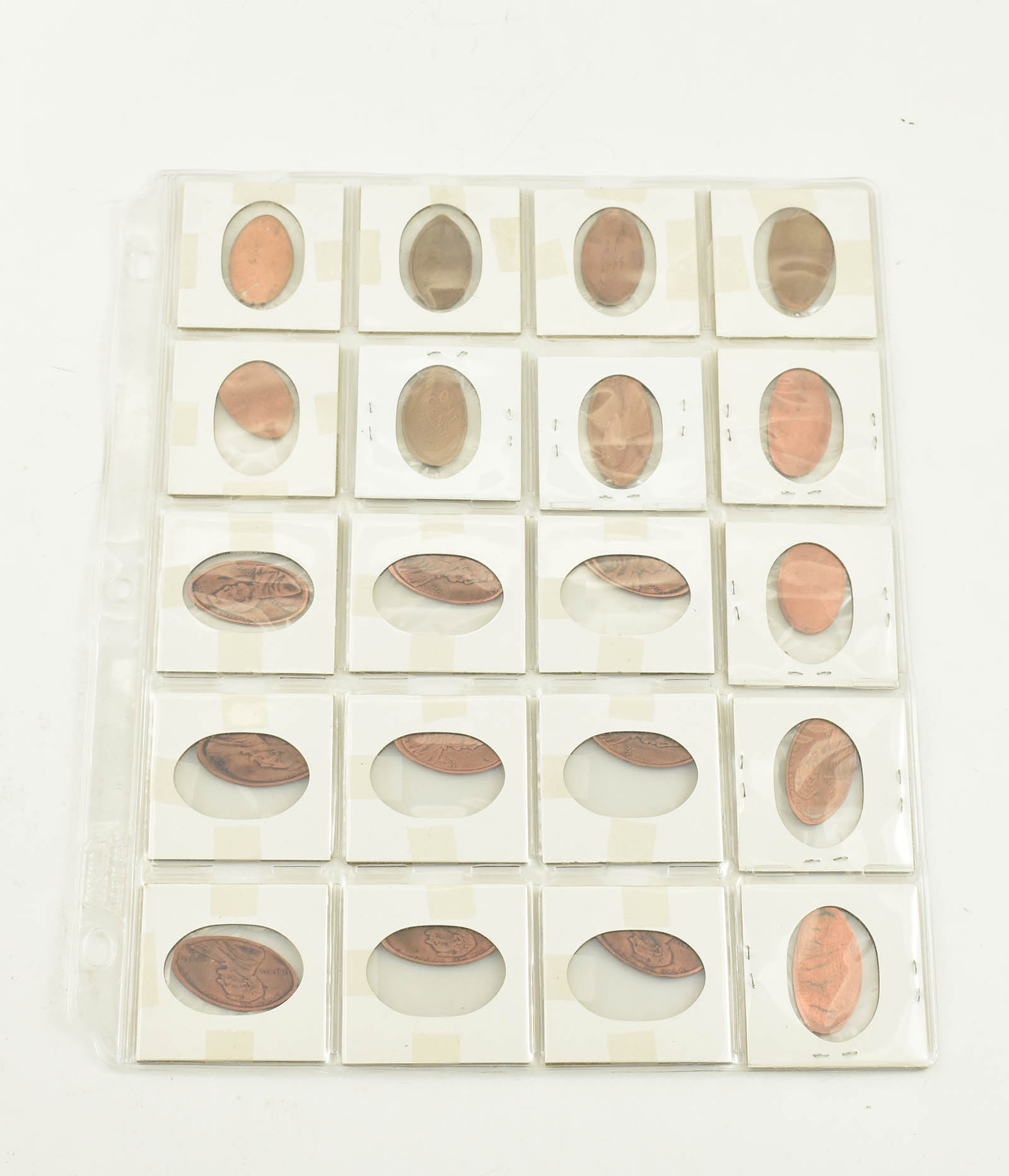 ENTIRE Page Collection of Elongated Coins! Very Cool | Property Room