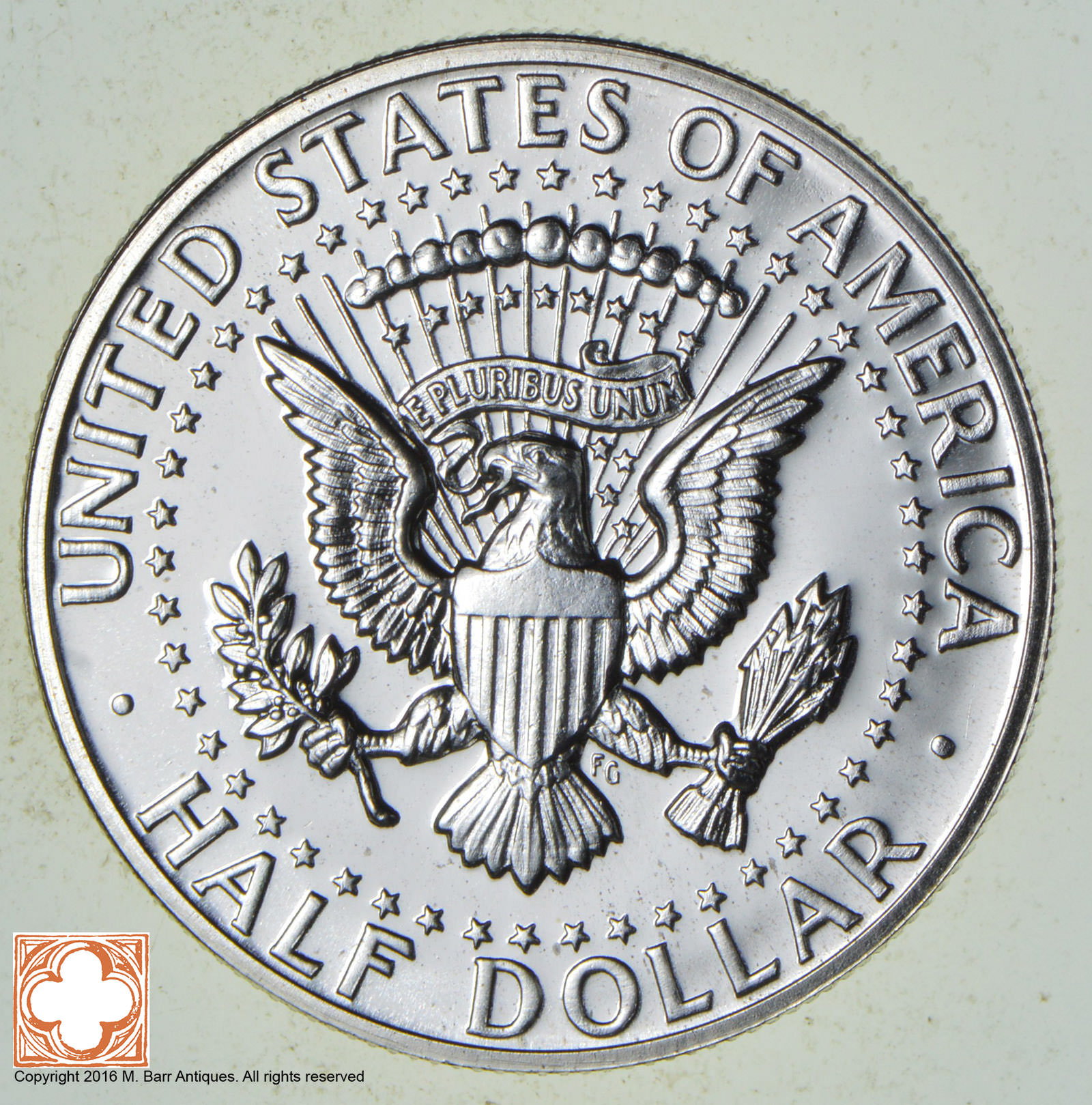 ERROR - 1964 TRANSITIONAL Reverse - PROOF Kennedy Half Dollars - 90% ...