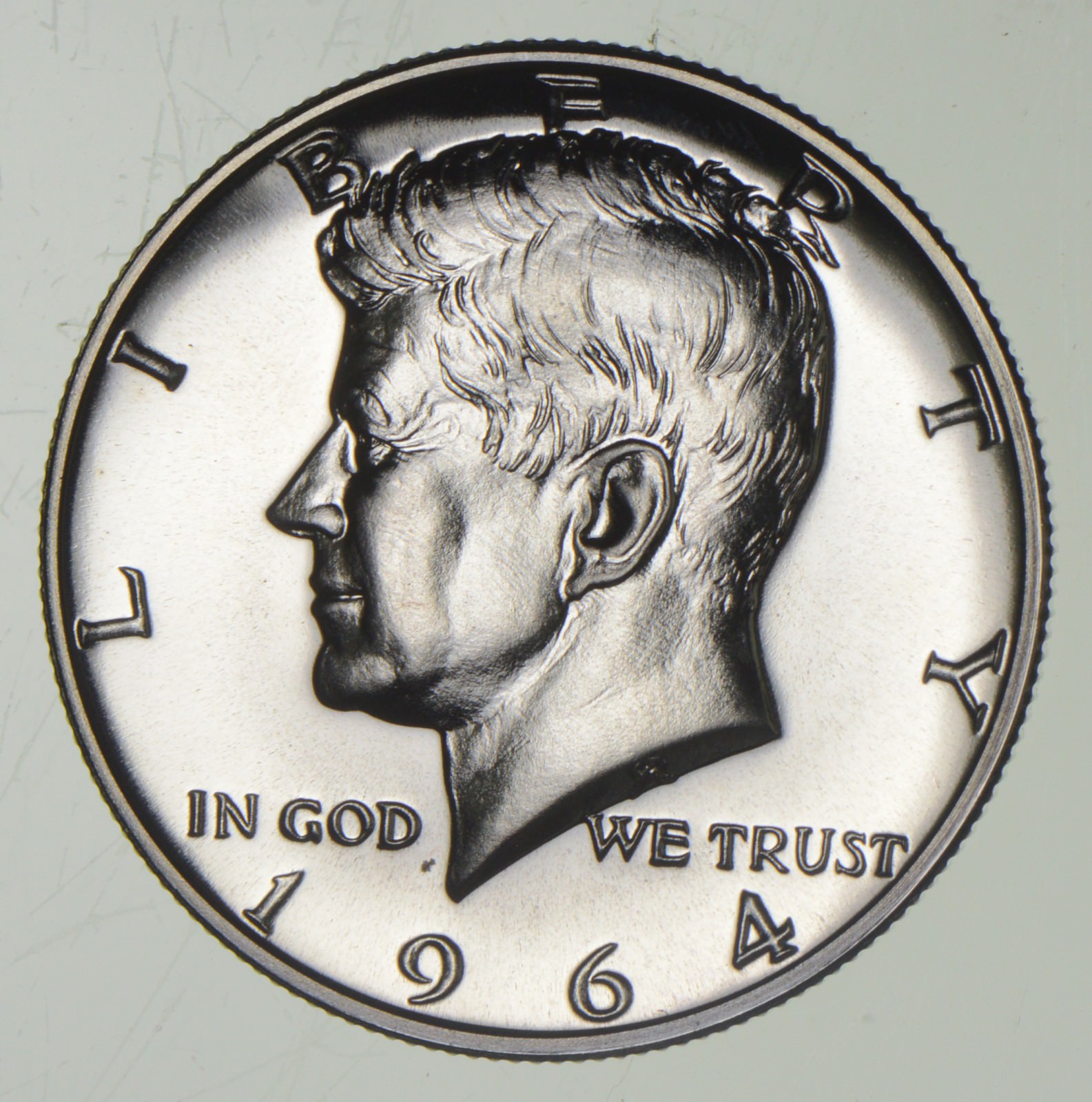 ERROR - 1964 TRANSITIONAL Reverse - PROOF Kennedy Half Dollars - 90% ...