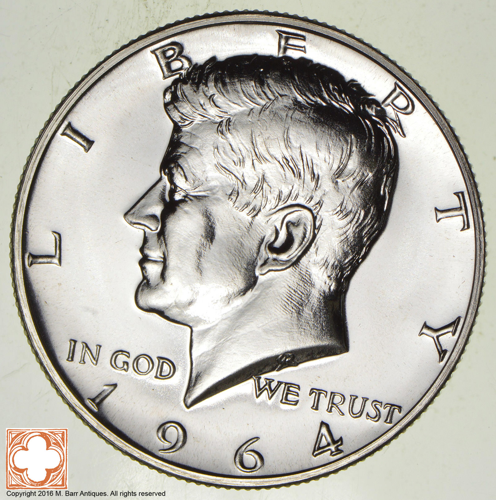 ERROR 1964 TRANSITIONAL Reverse PROOF Kennedy Half Dollars 90 ERROR 1964 TRANSITIONAL Reverse PROOF Kennedy Half Dollars 90