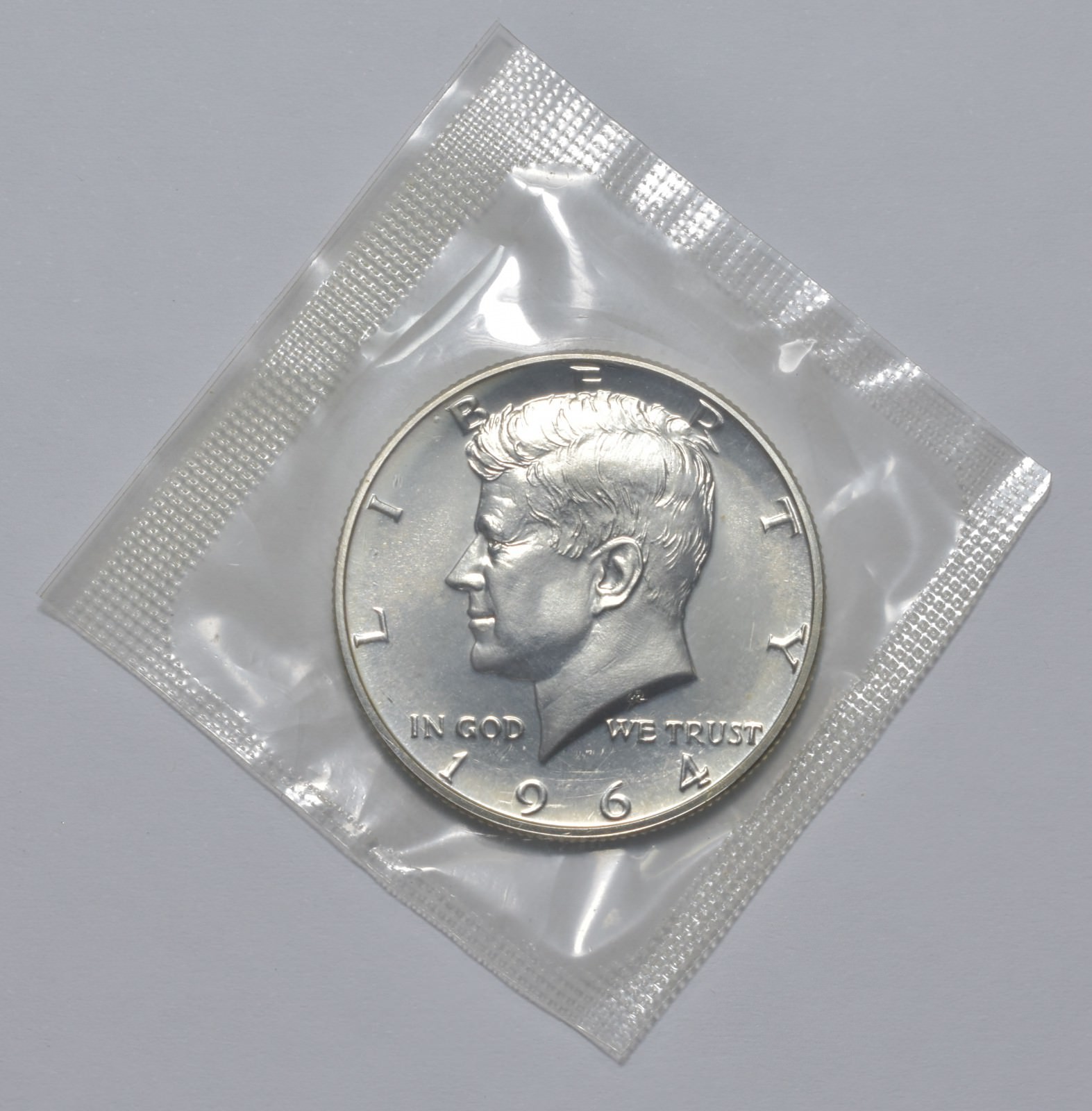 ERROR - 1964 TRANSITIONAL Reverse - PROOF Kennedy Half Dollars - 90% ...