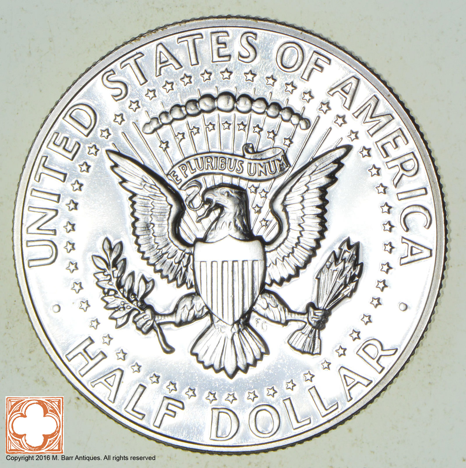 ERROR - 1964 TRANSITIONAL Reverse - PROOF Kennedy Half Dollars - 90% ...