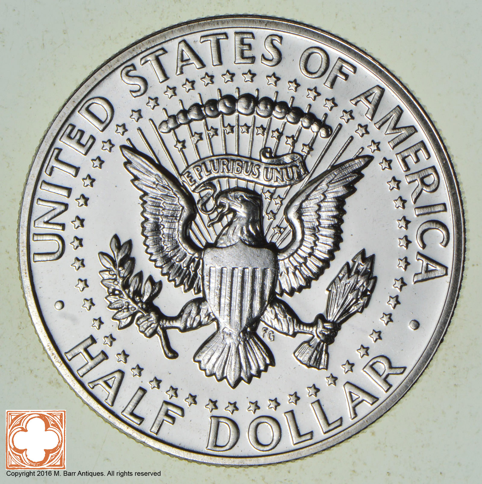 ERROR - 1964 TRANSITIONAL Reverse - PROOF Kennedy Half Dollars - 90% ...