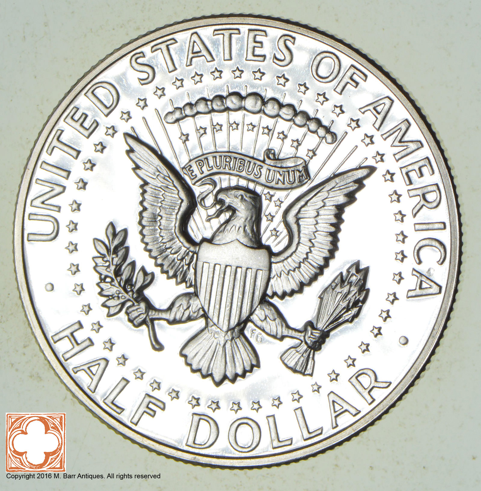 ERROR - 1964 TRANSITIONAL Reverse - PROOF Kennedy Half Dollars - 90% ...