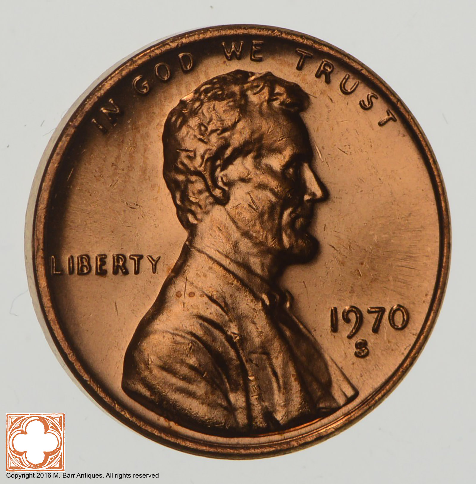 ERROR - 1970-S/S Repunched Mint Mark - Lincoln Cent Choice BU ...