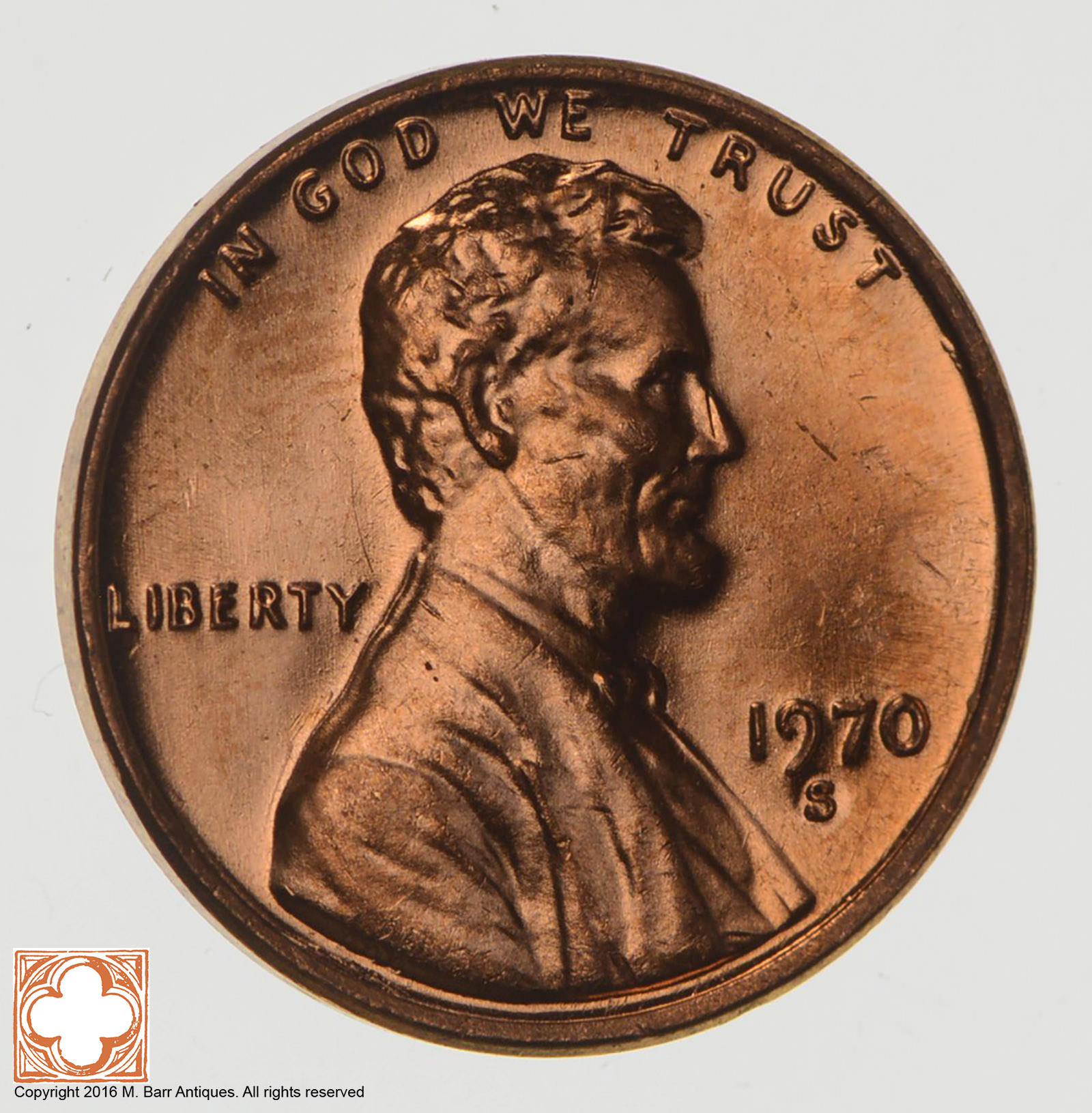 ERROR - 1970-S/S Repunched Mint Mark - Lincoln Cent Choice BU ...