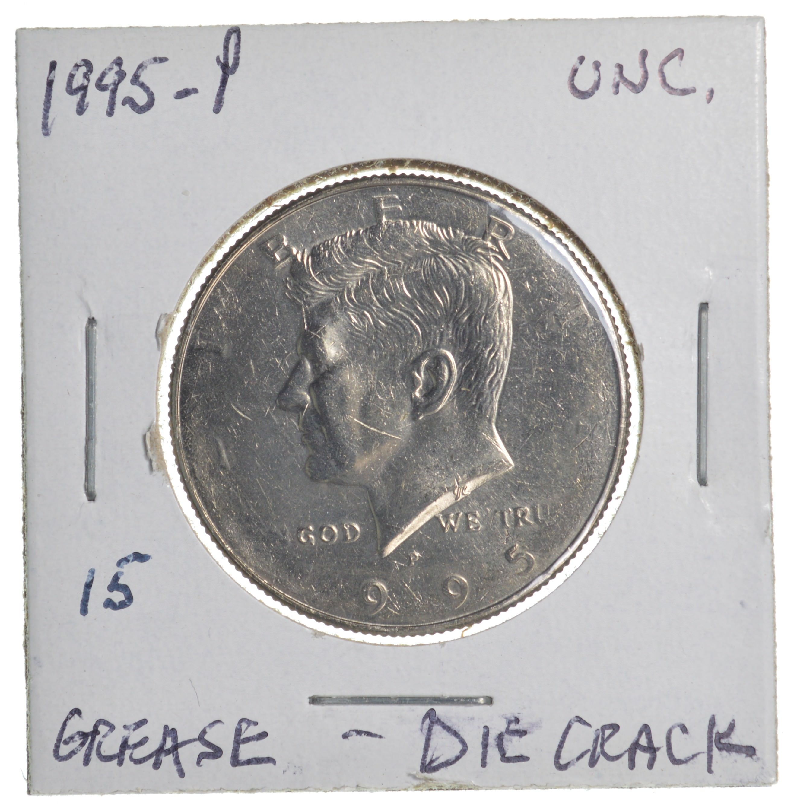 ERROR: Grease Die Struck Through Error - Kennedy Half Dollar - Tough ...