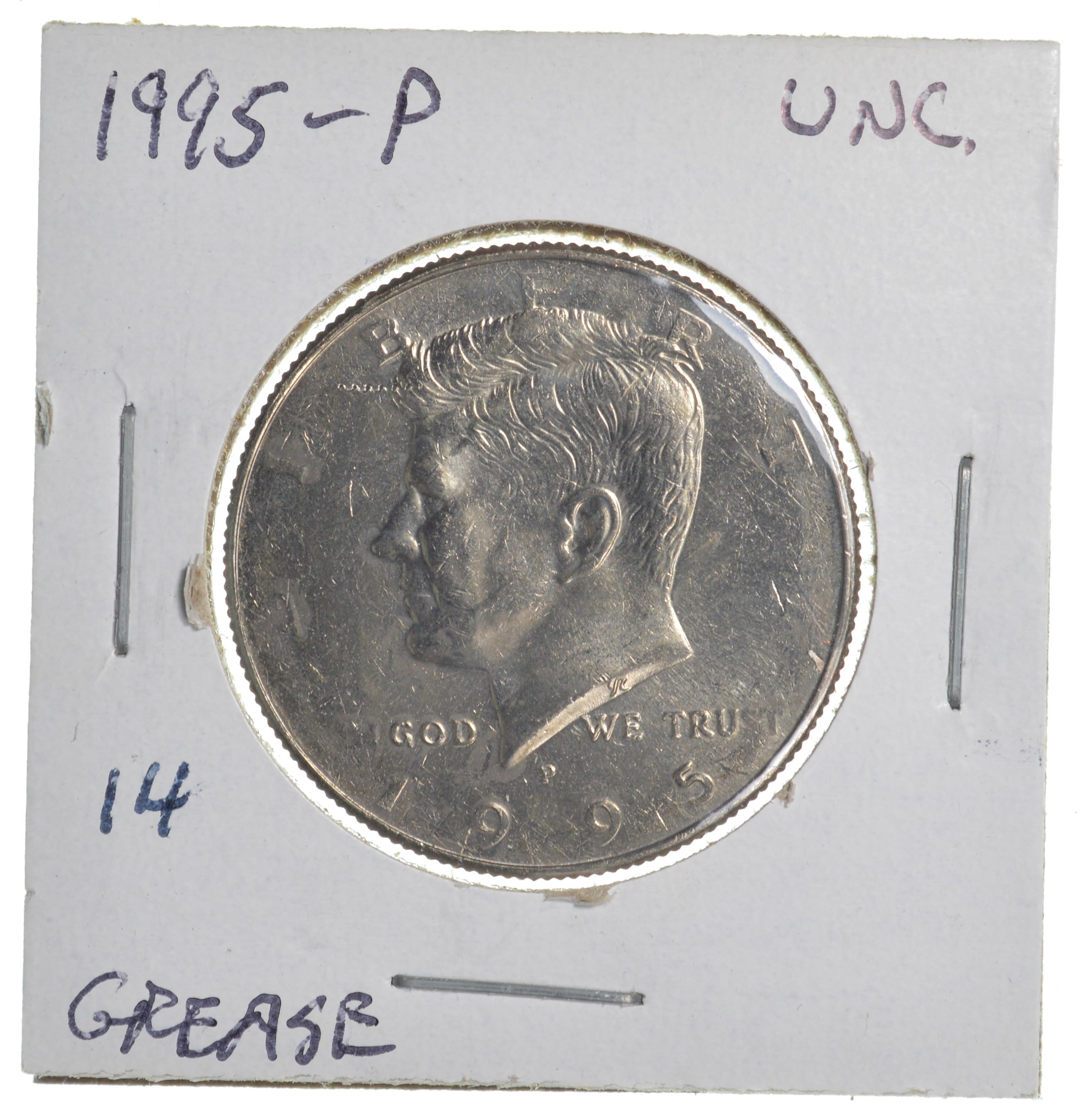 ERROR: Grease Die Struck Through Error - Kennedy Half Dollar - Tough ...