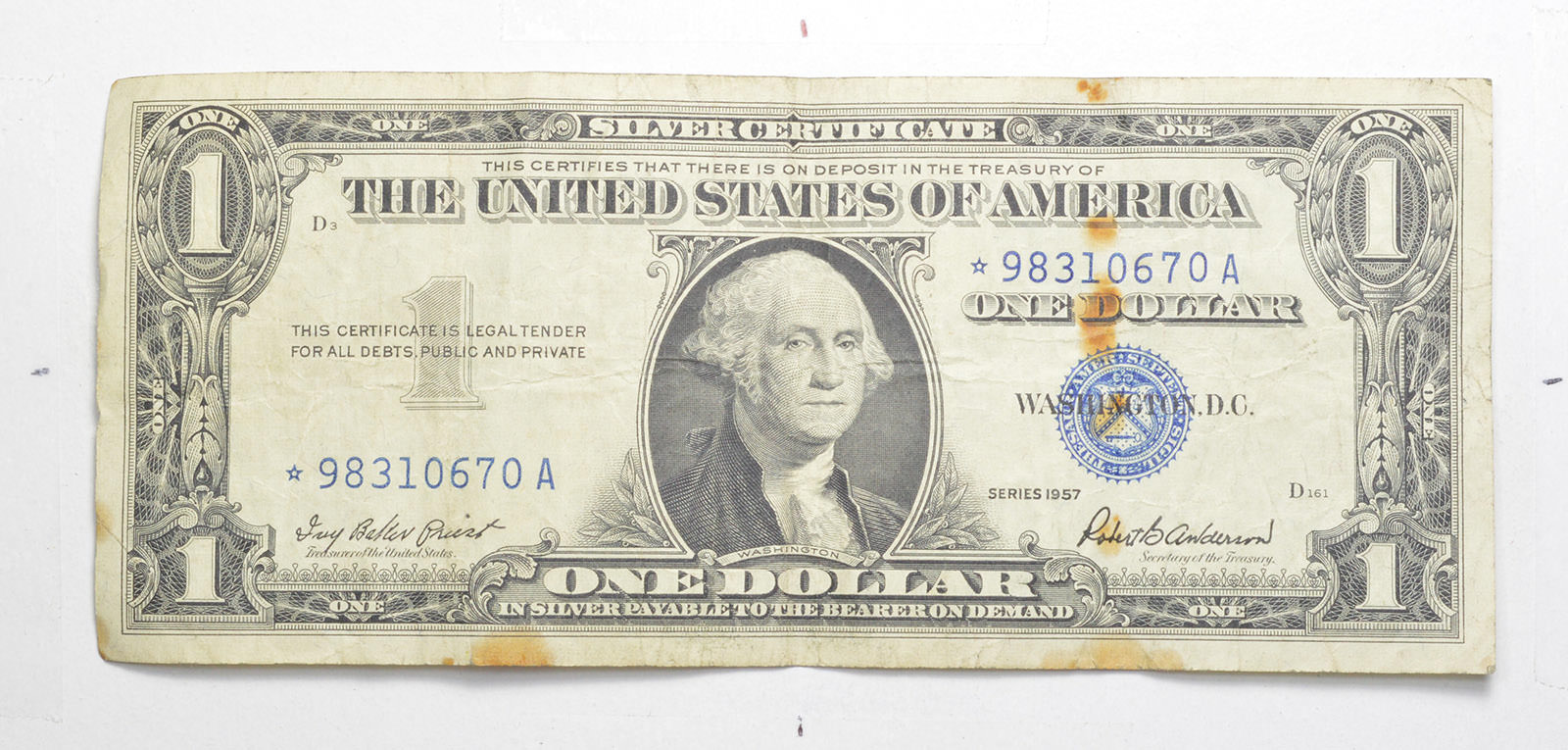 ERROR Replacement *Star* 1957 $1.00 Silver Certificate Note - Tough ...
