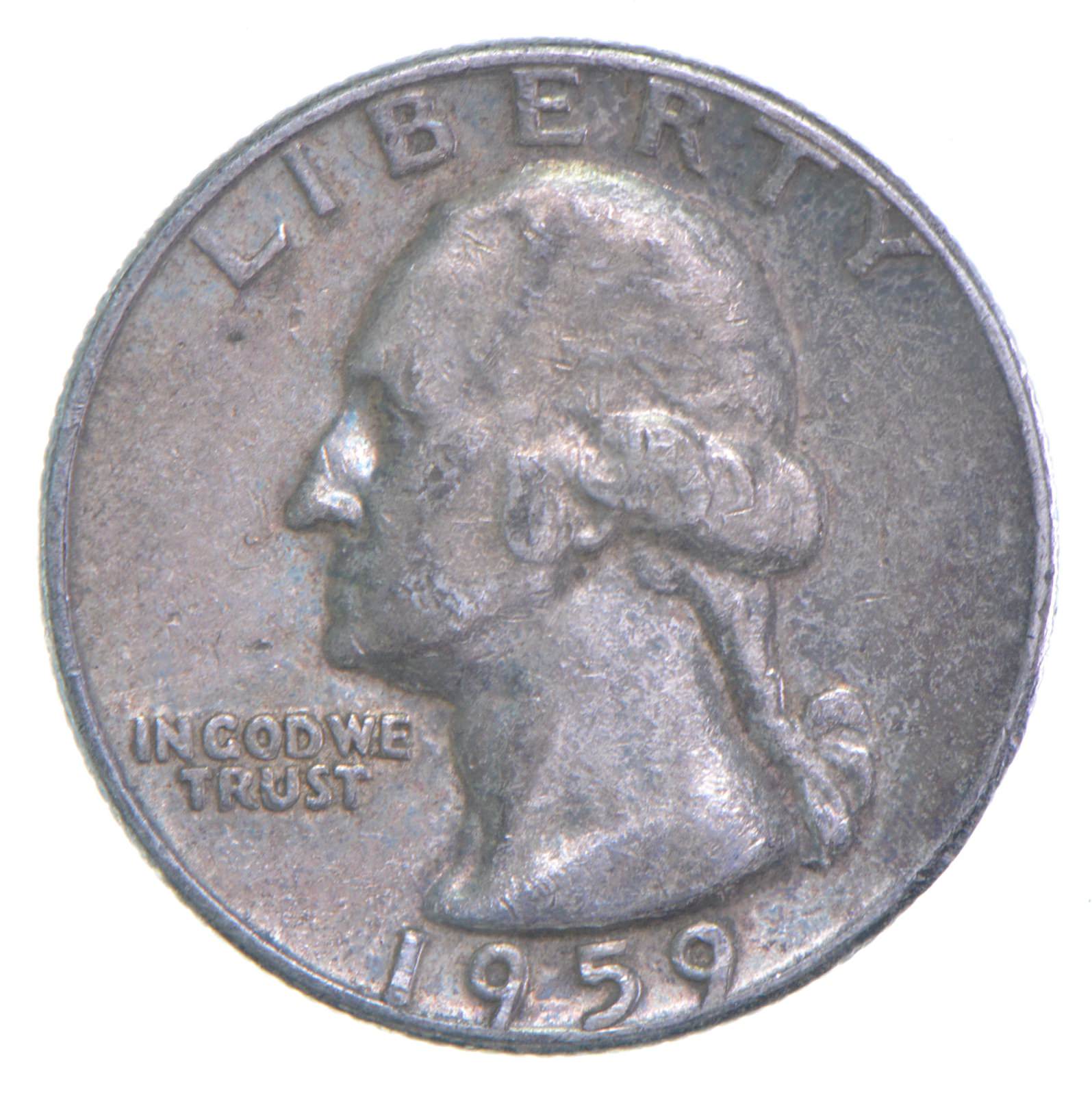 ERROR/Variety - Type B Reverse BU 1959 Washington Quarter - Silver ...
