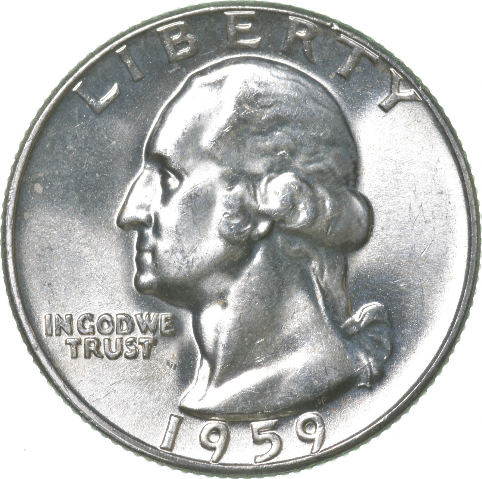 ERROR/Variety - Type B Reverse BU 1959 Washington Quarter - Silver ...