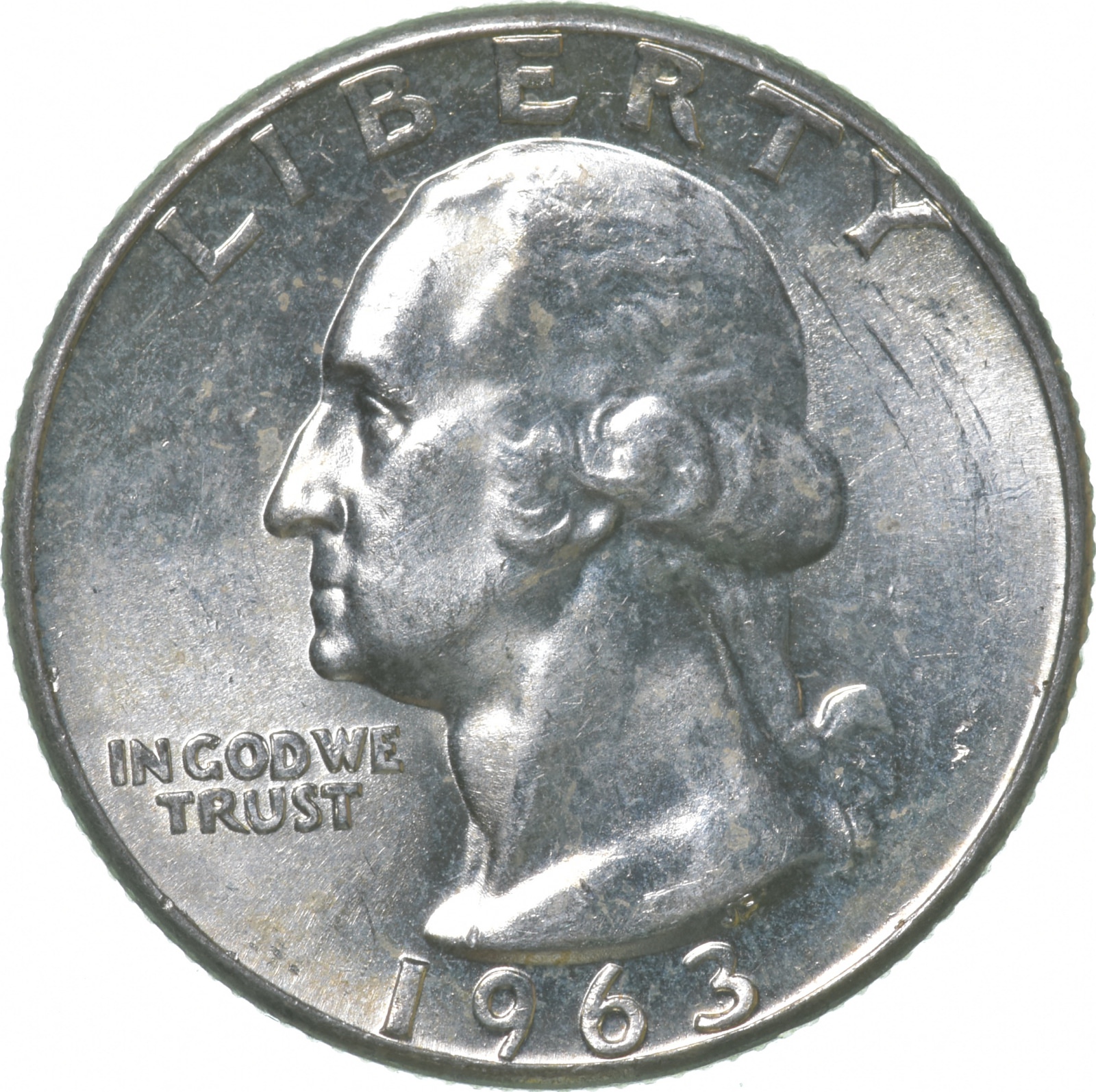 ERROR/Variety - Type B Reverse BU 1963 Washington Quarter - Silver ...