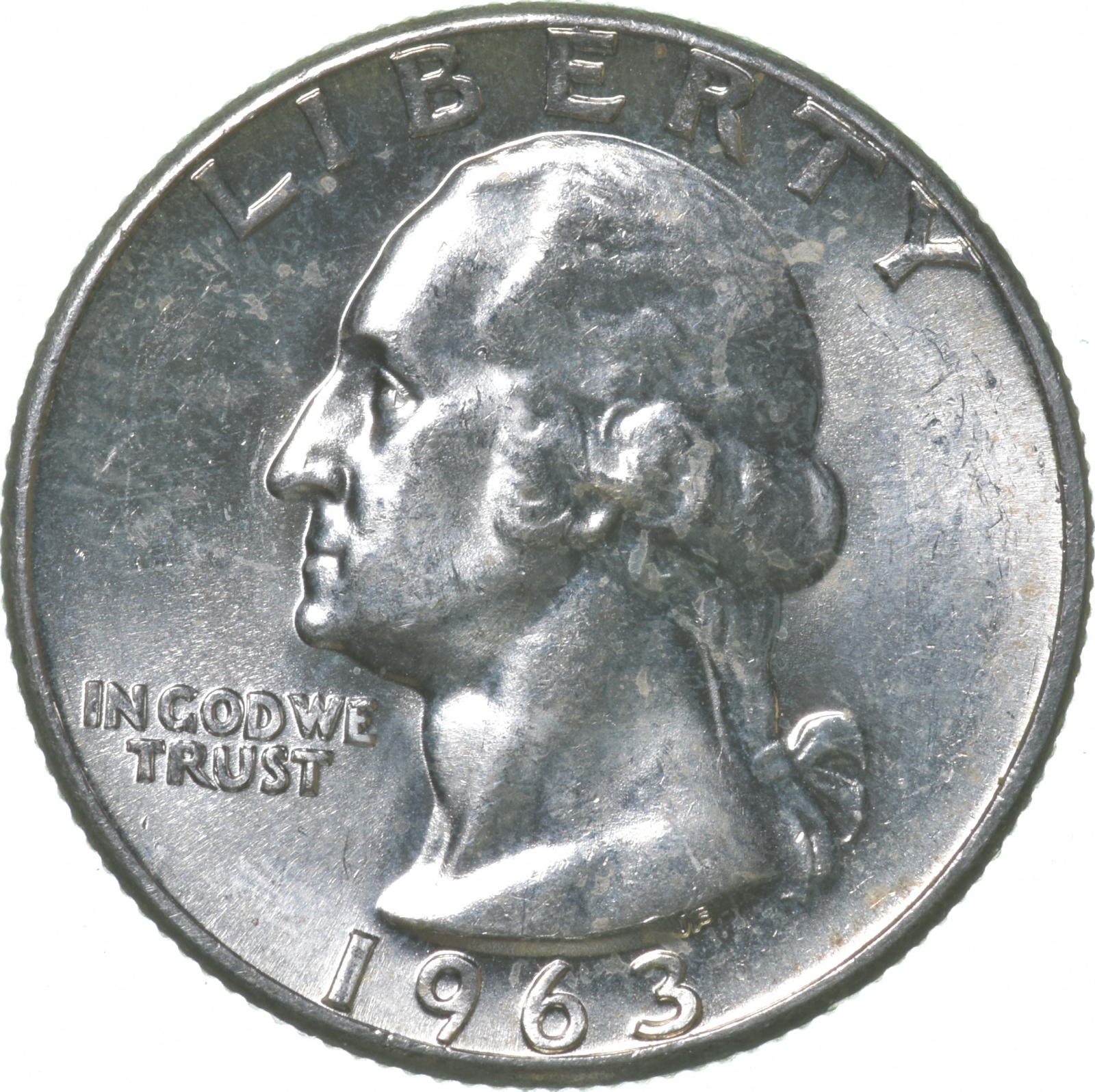 ERROR/Variety - Type B Reverse BU 1963 Washington Quarter - Silver ...